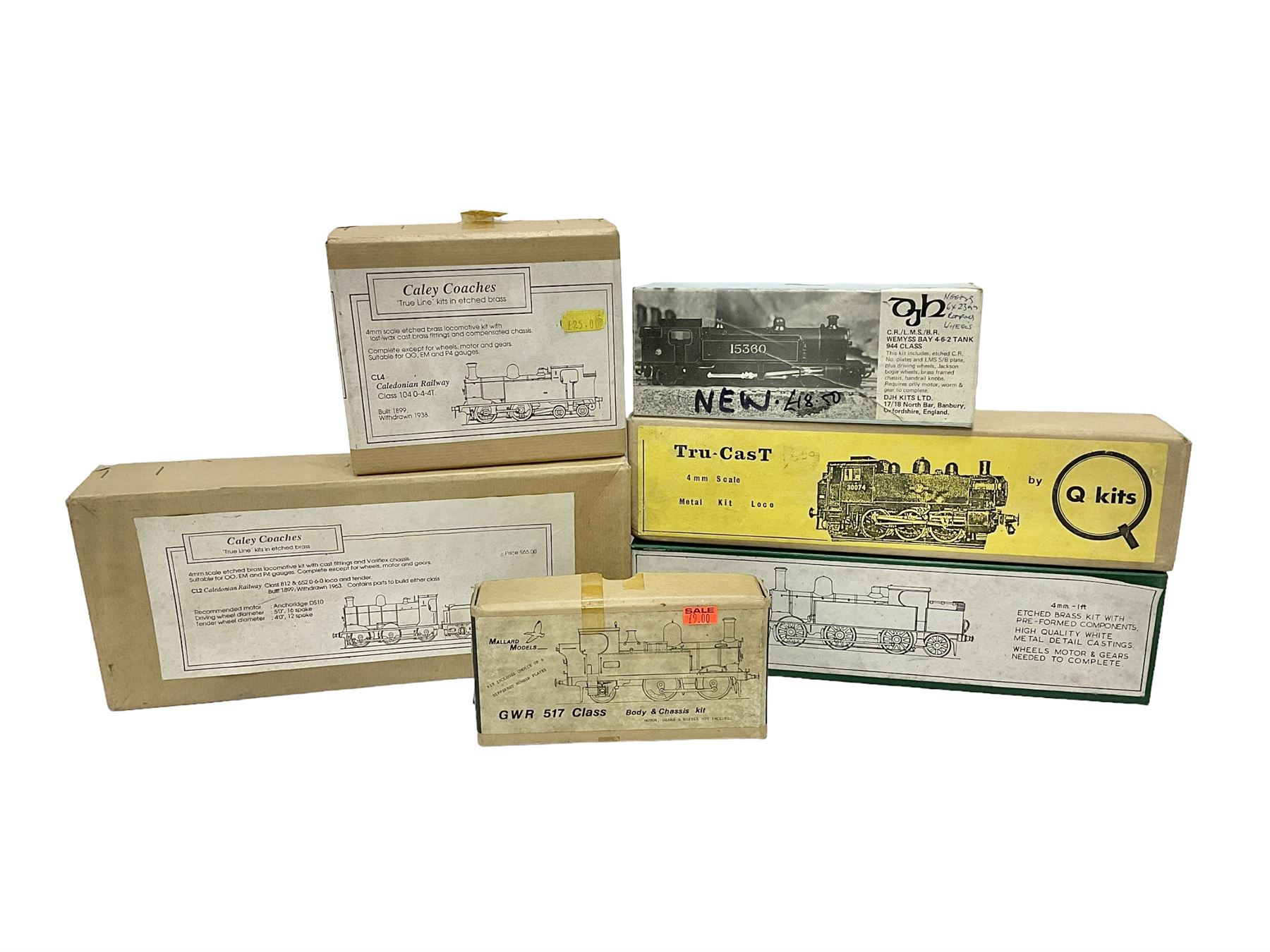 ‘00’ gauge - six model railway locomotive building kits comprising DJH ...