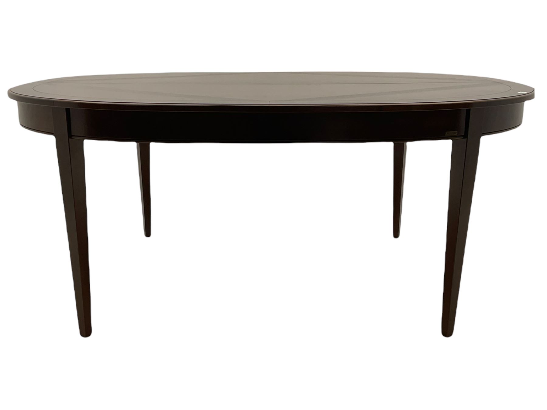 Grange Furniture cherry wood finish oval extending dining table on square tapering supports The Furnishings Sale Furniture Interiors Clocks