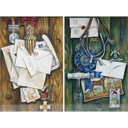 Colin Carr (British 1929-2002): Equestrian and Militaria Trompe L'Oeil ...