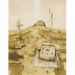 John Ridgewell (British 1937-2004): 'Steps and Telephone' | Paintings ...