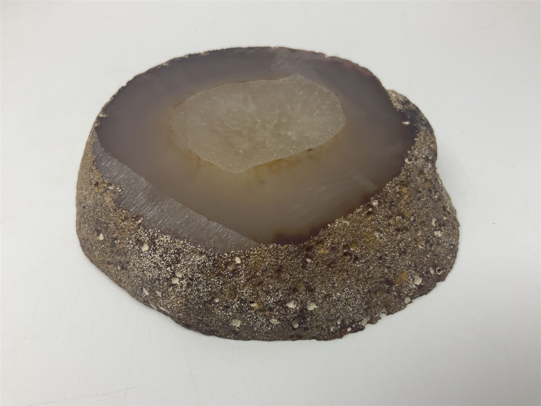 Three polished agate geode stone dishes | Wood, Metal & Other ...