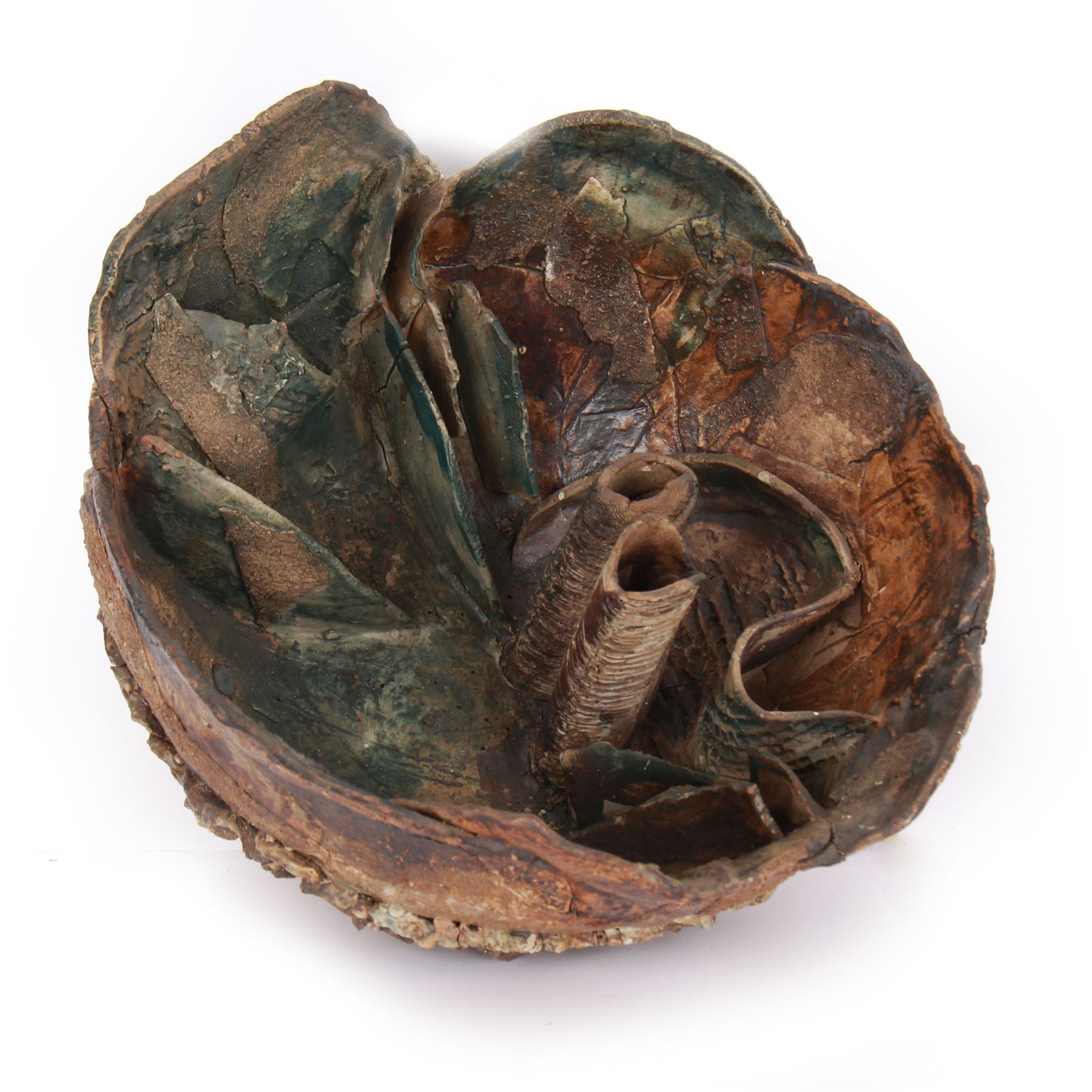 Peter Hough (British Contemporary): slab built stoneware sculptural ...