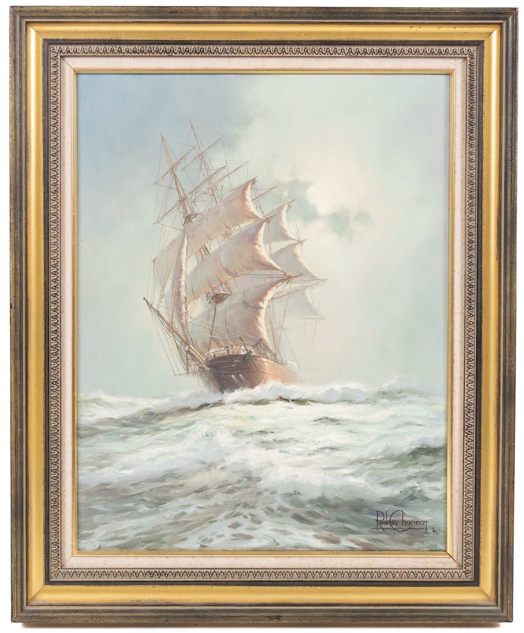 Rodney Charman (British 1944-): Ship on High Seas | Paintings, Drawings ...