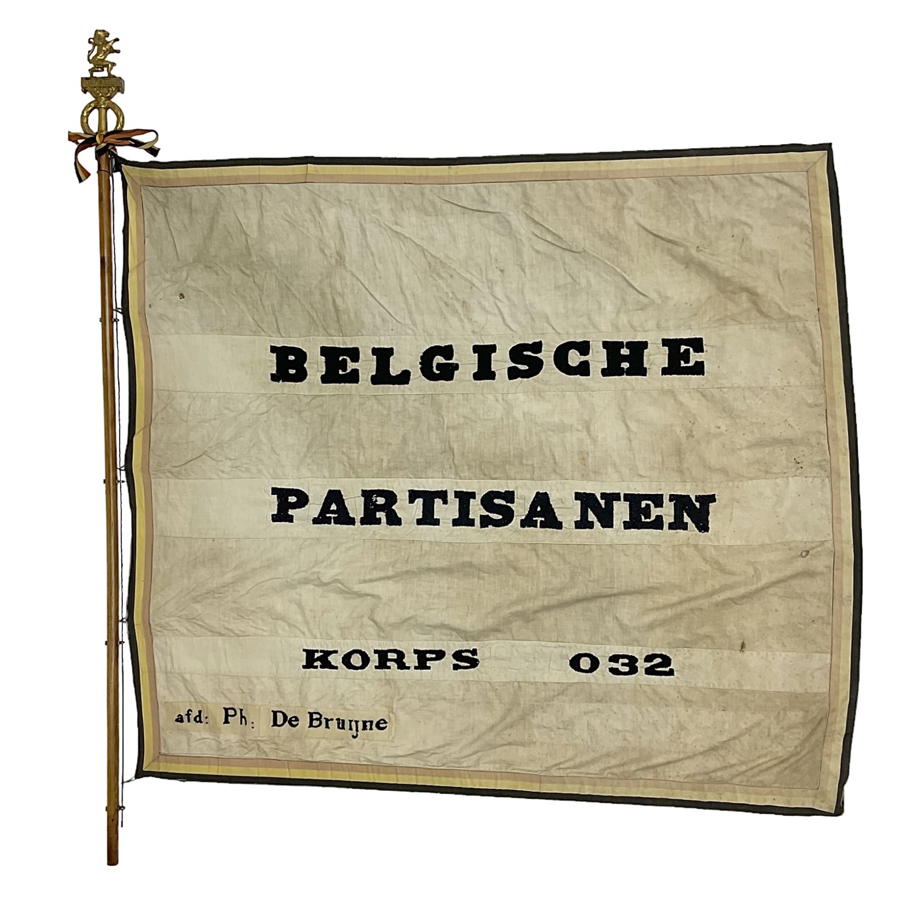 WW2 Belgian Partisan/Resistance two-sided banner embroi | Militaria | 79133