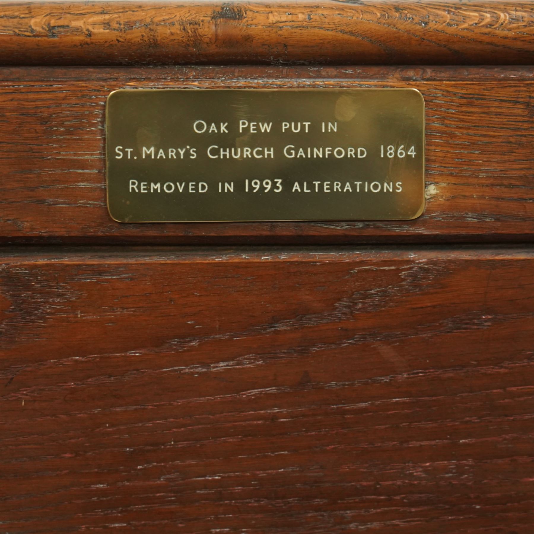 19th-century oak pew - from St Mary's Church | Antique & Revival ...