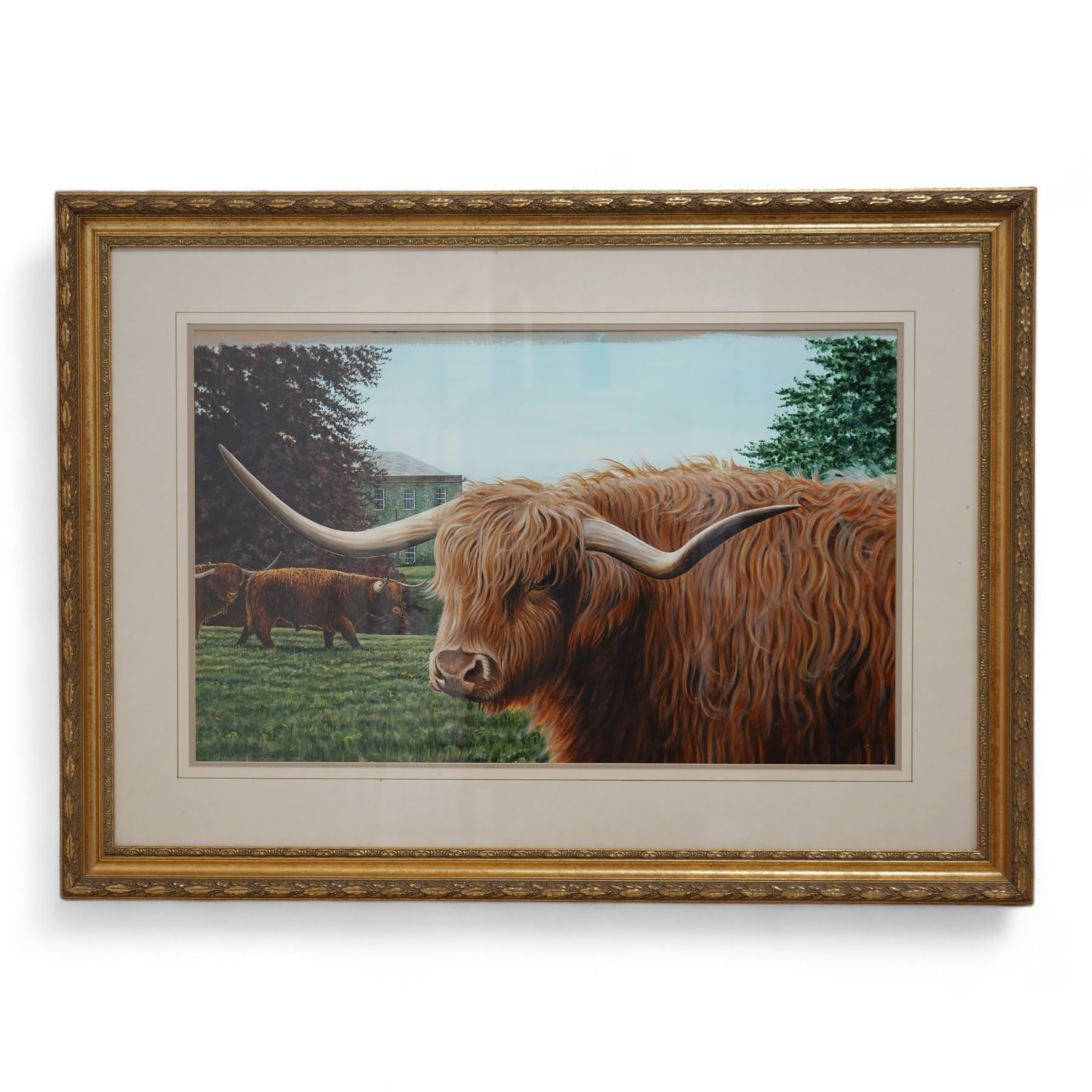Richard Whittlestone (British 1963-): Highland Cattle with Copgrove ...