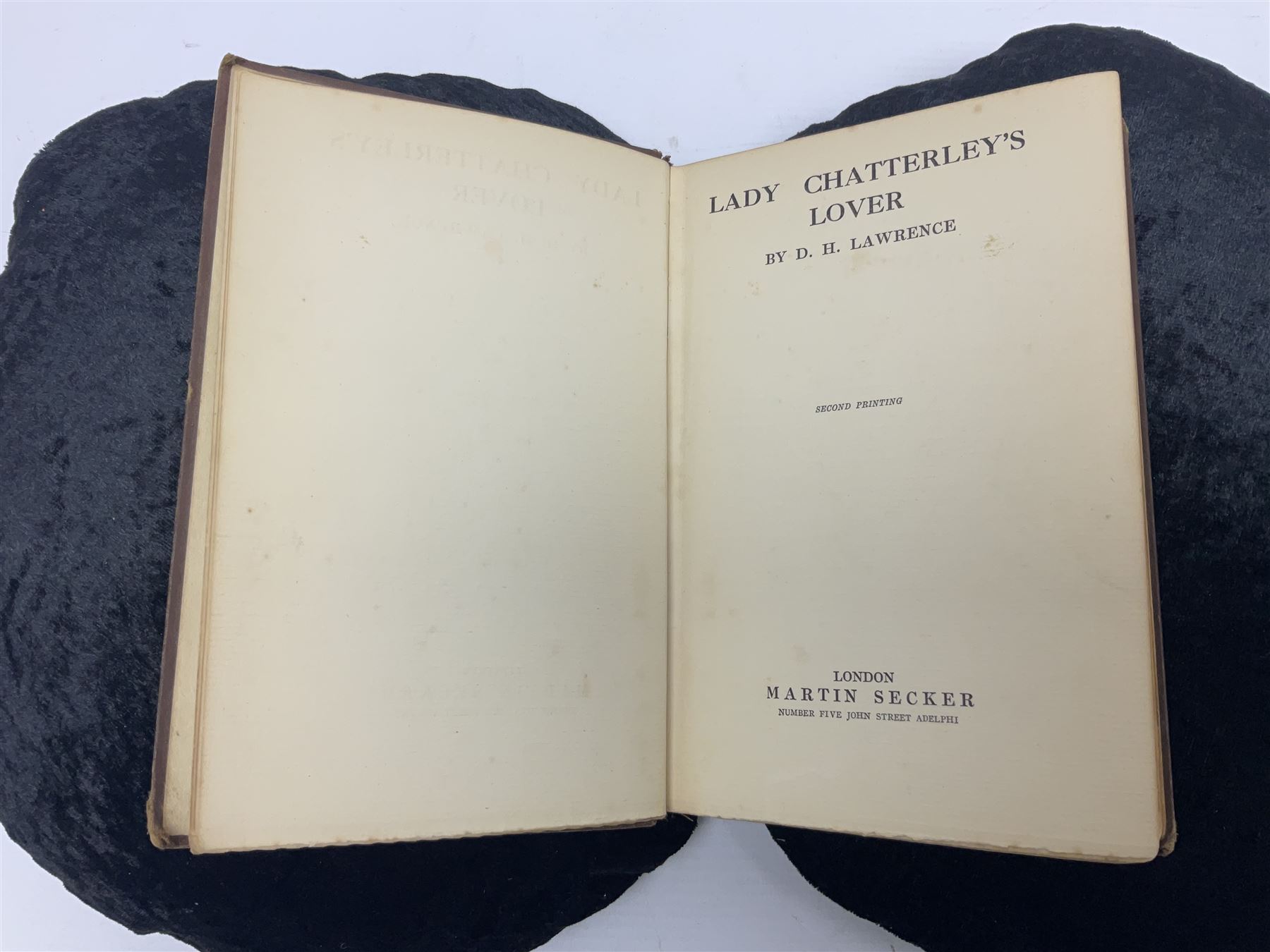 D.H Lawrence; Lady Chatterley's Lover, Martin Secker, London, 1932 ...