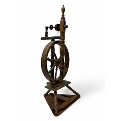 Late 19th century turned beech spinning wheel | Antique & Revival ...