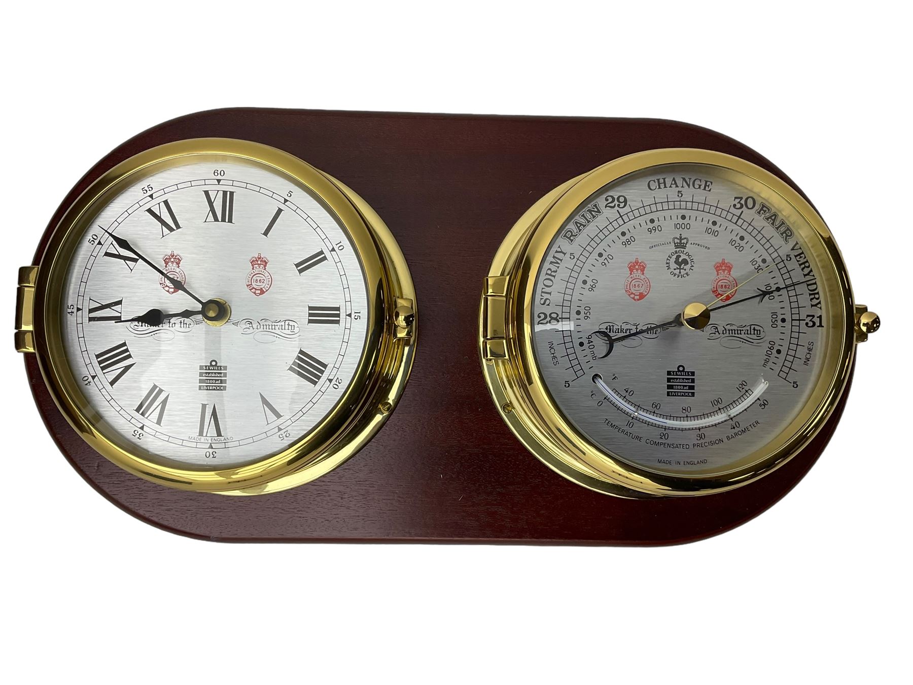 Sewell's - 20th century matching compendium aneroid barometer and ...