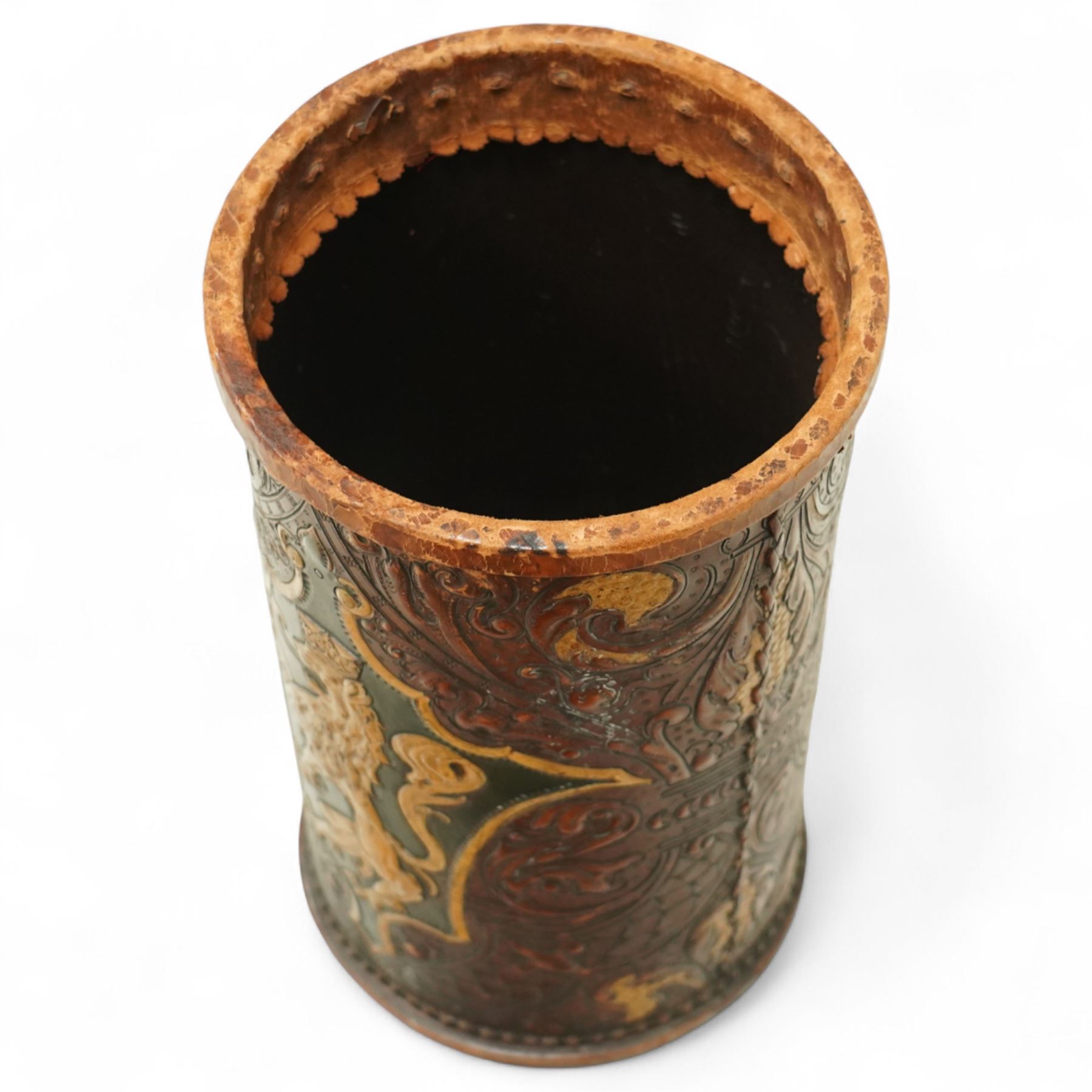 *Early 20th century leather bound stick stand | Antique & Revival ...