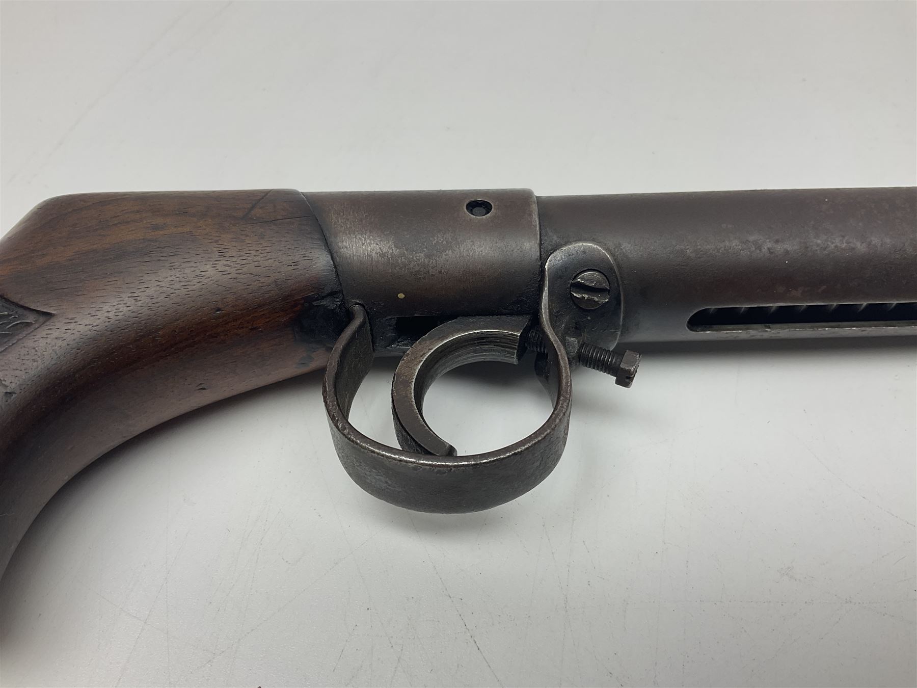 Pre-war BSA .177 air rifle with break barrel action and BSA logos to ...