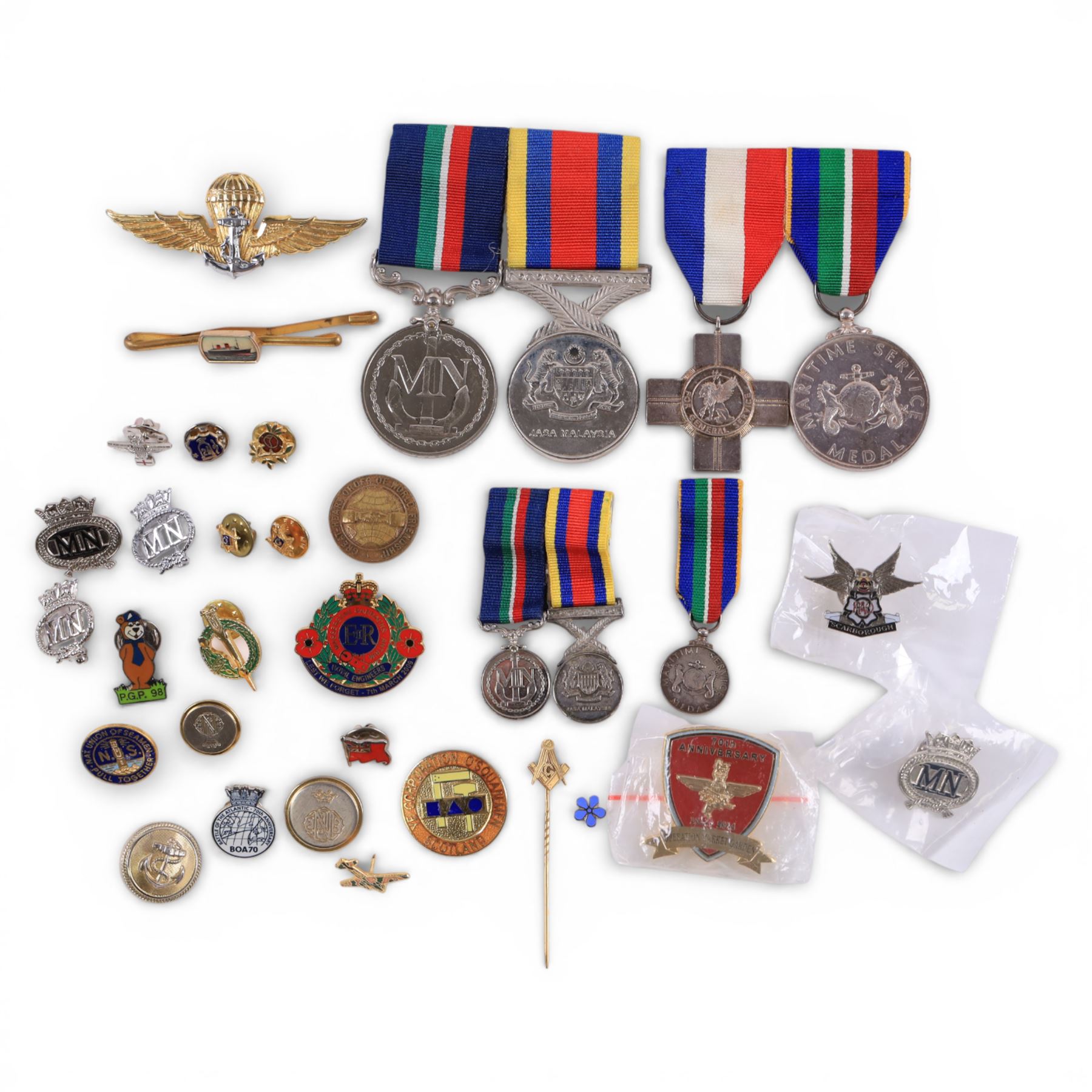 Two silver Merchant Navy service medals | Medals | 164836