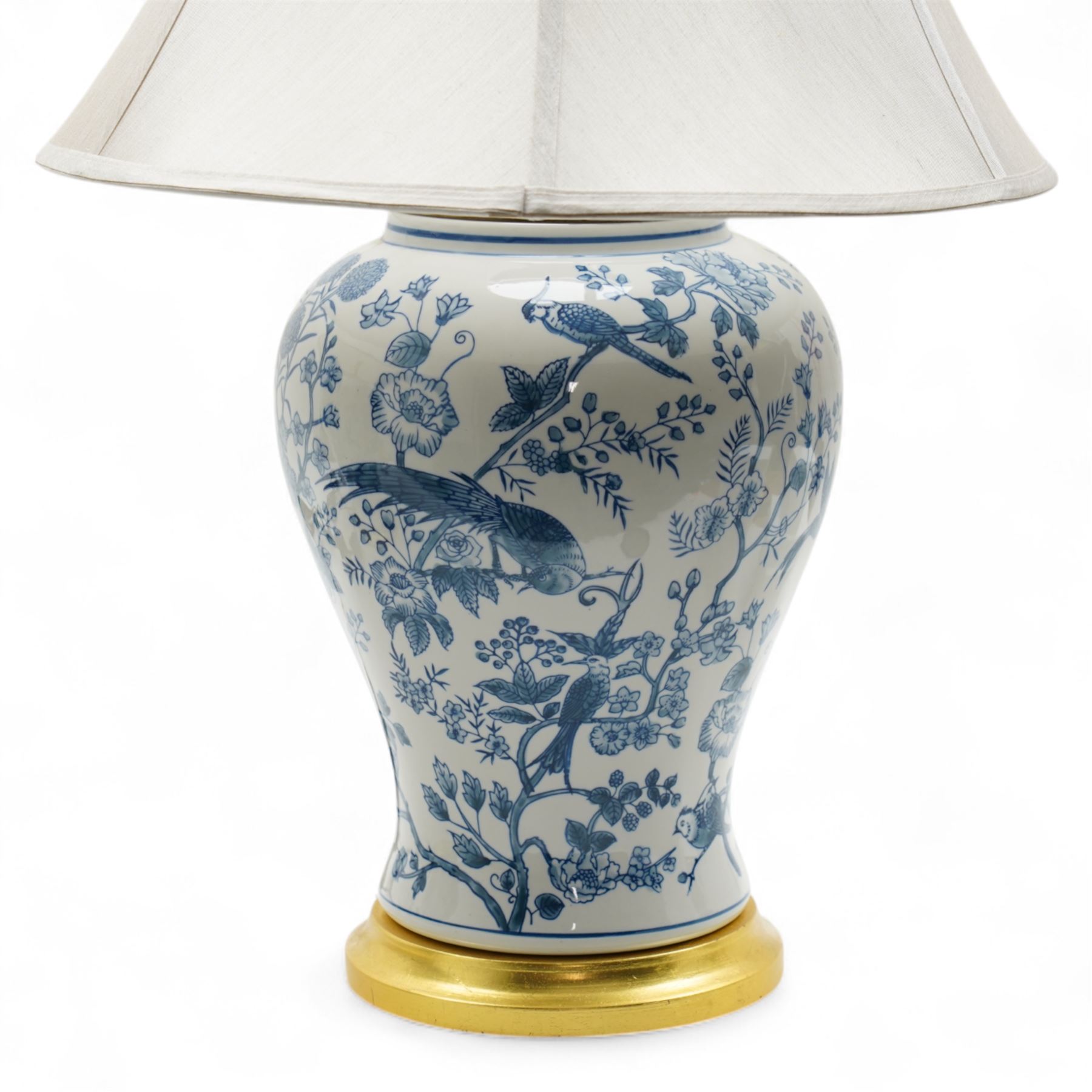 Pair of Chinese blue and white baluster form table lamps | Lighting ...