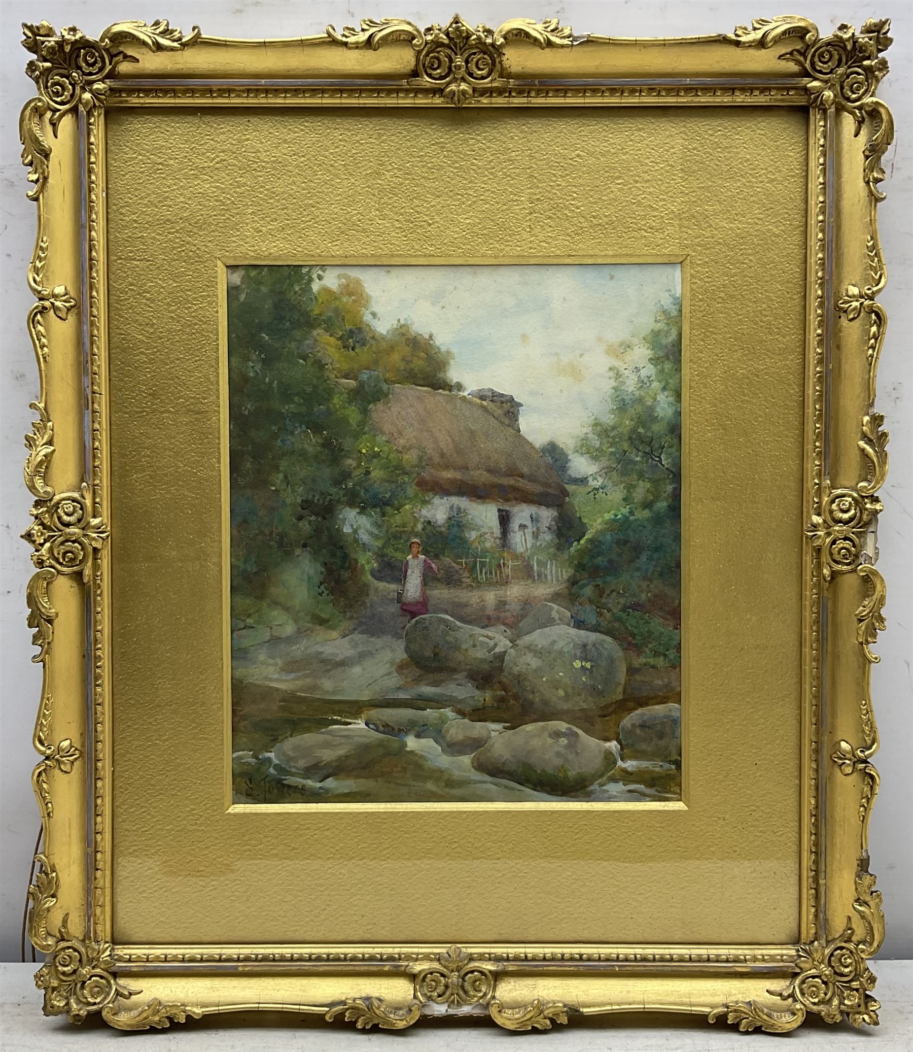 Samuel Towers (British 1862-1943): Young Lady Fetching Water ...