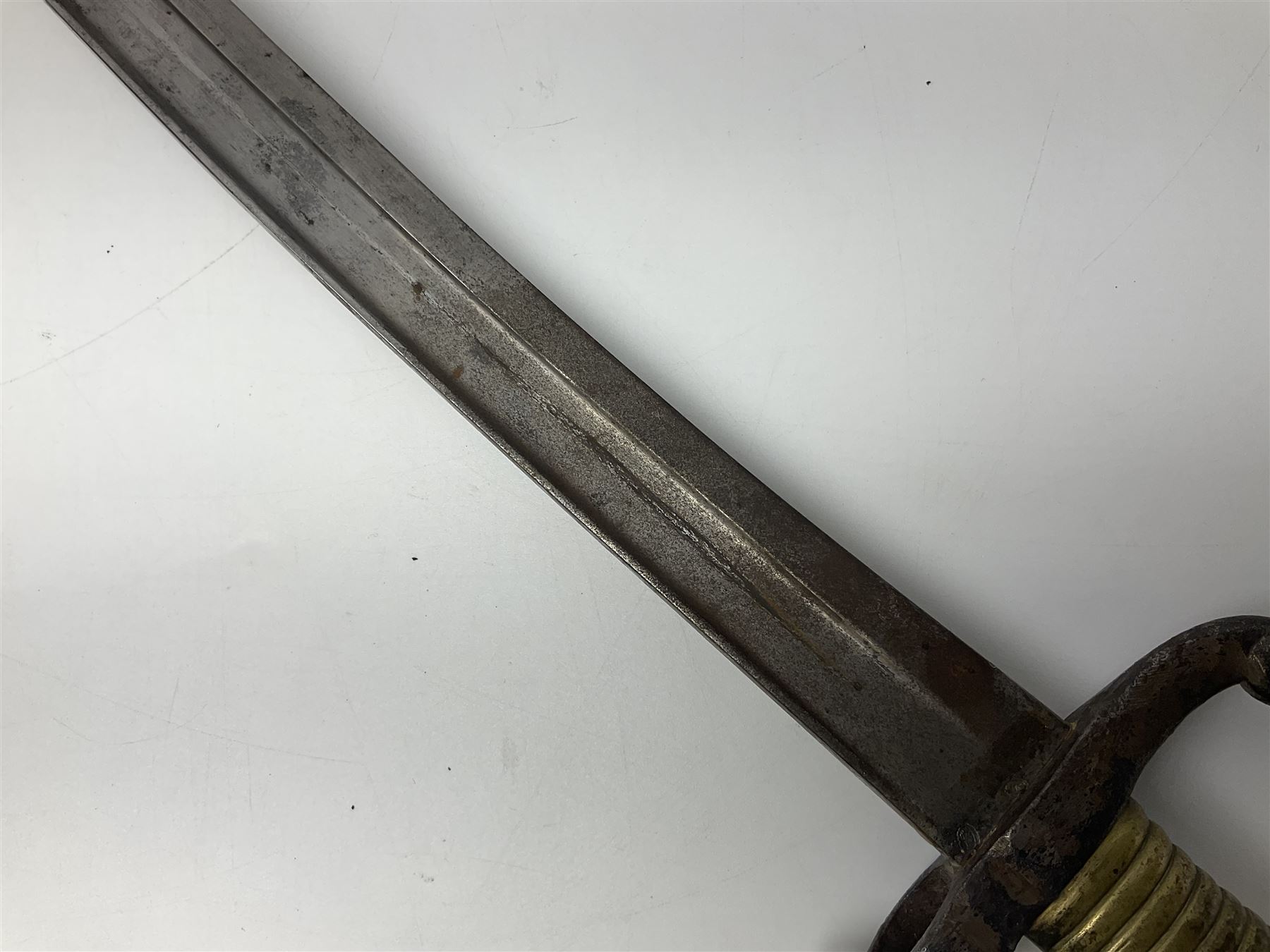 French model 1842 sabre bayonet with 57cm fullered steel blade and ...