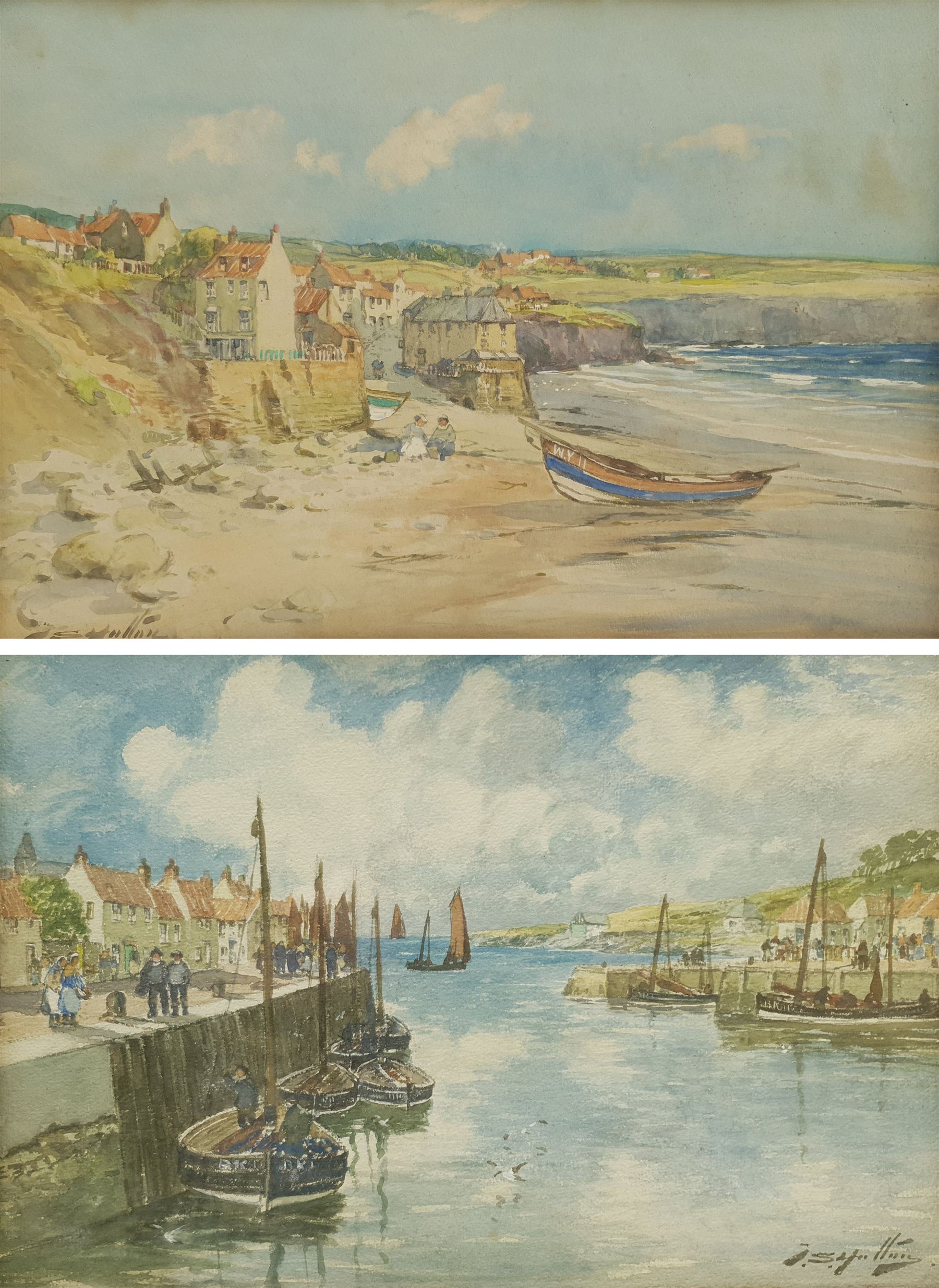 Thomas Swift Hutton (British 1860-1935): Robin Hood's Bay and Eyemouth ...
