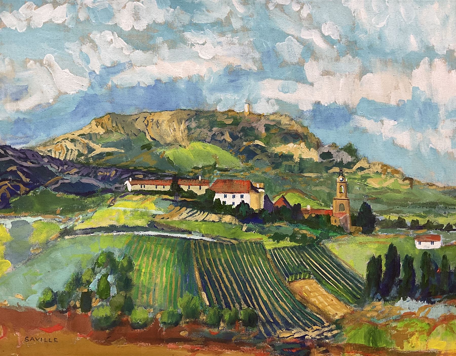 John Michael Saville (British 1922-2010): 'Village in Provence ...