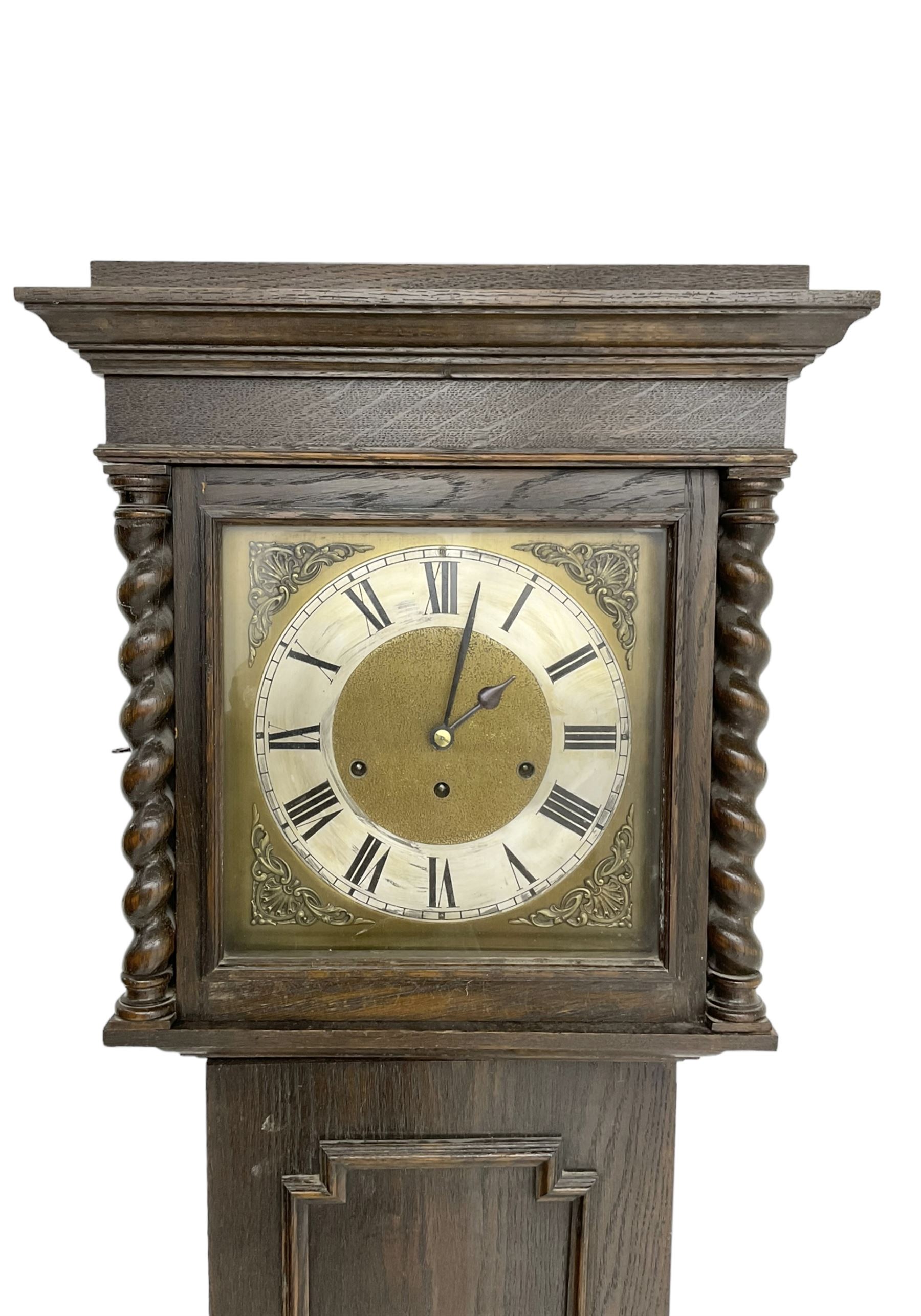 Early 20th century German oak cased 8-day longcase clock | Clocks ...