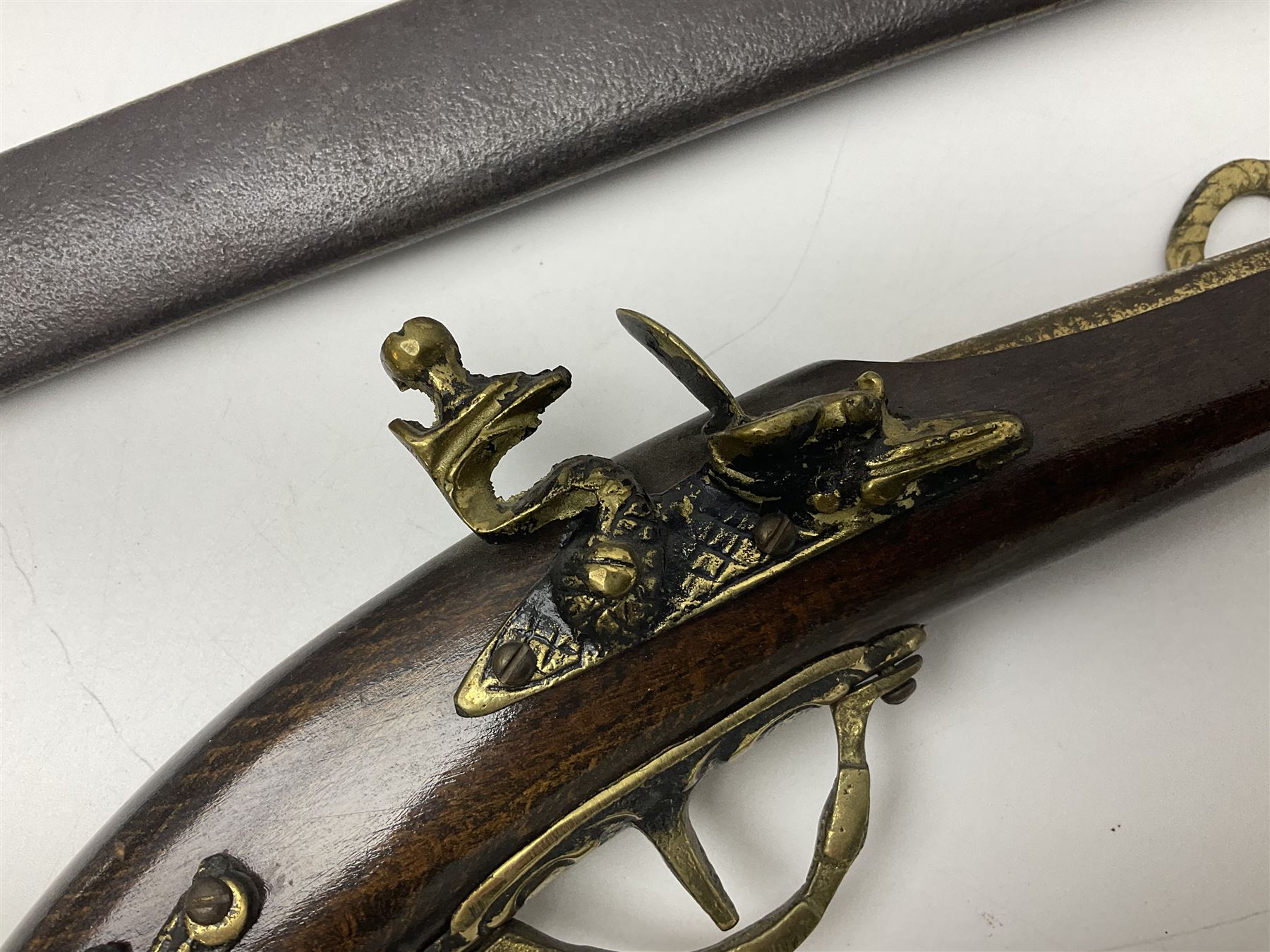French model 1842 sabre bayonet with 57cm fullered steel blade and ...