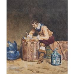 Charles Manners (British 19th Century): Gentleman Writing in the ...