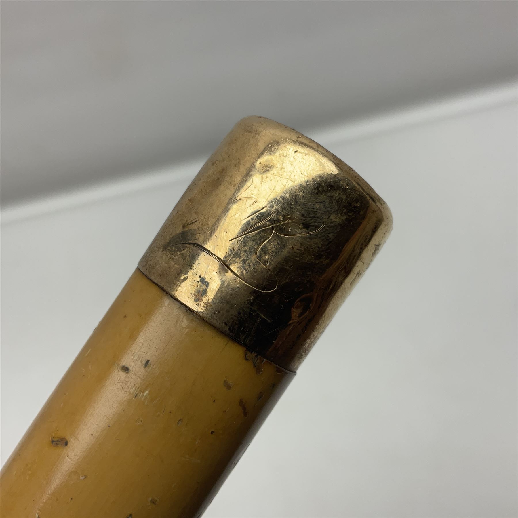 Malacca walking cane mounted with gold cap | Wood, Metal & Other ...