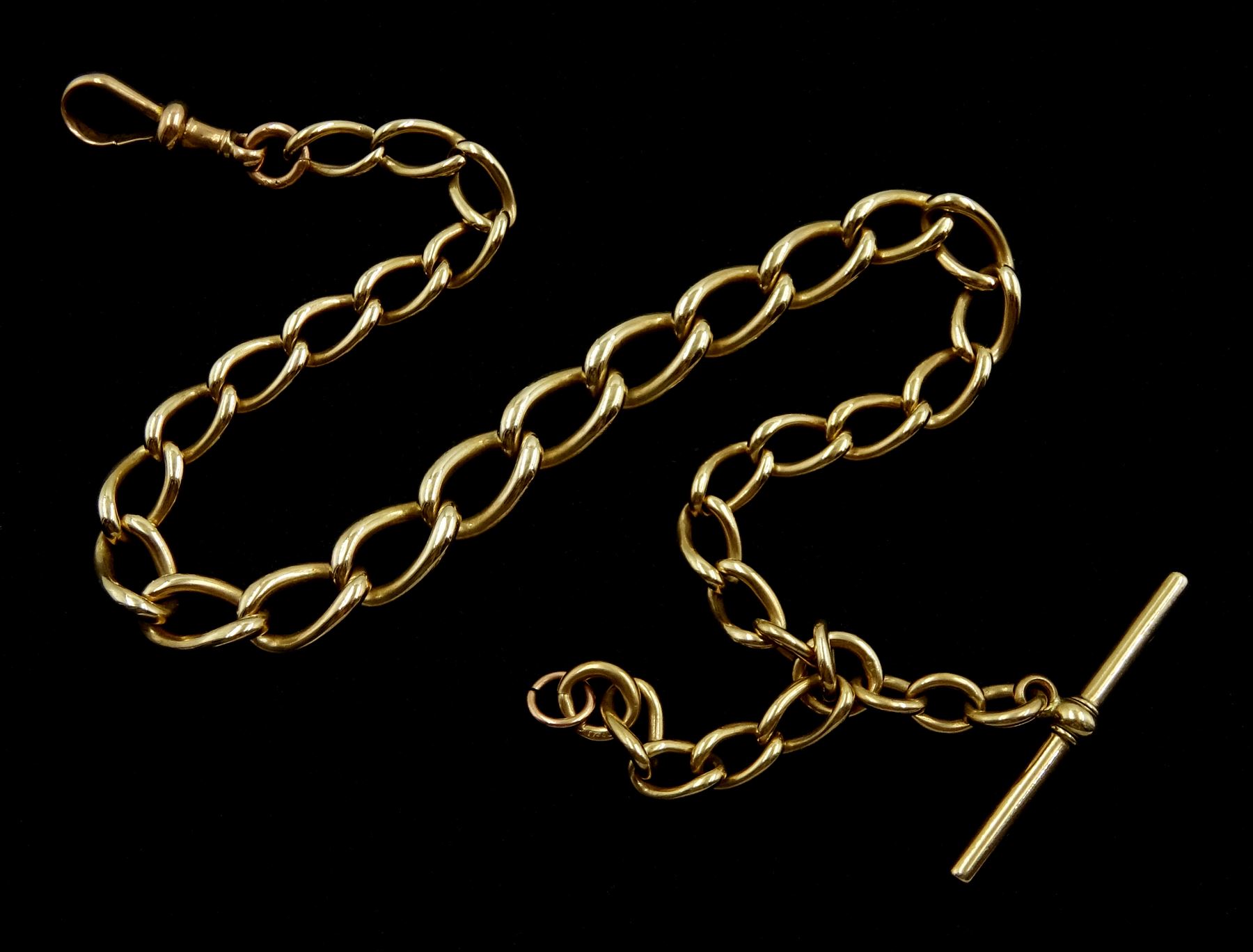 Early 20th century 9ct gold Albert chain with clip | Jewellery | 55287