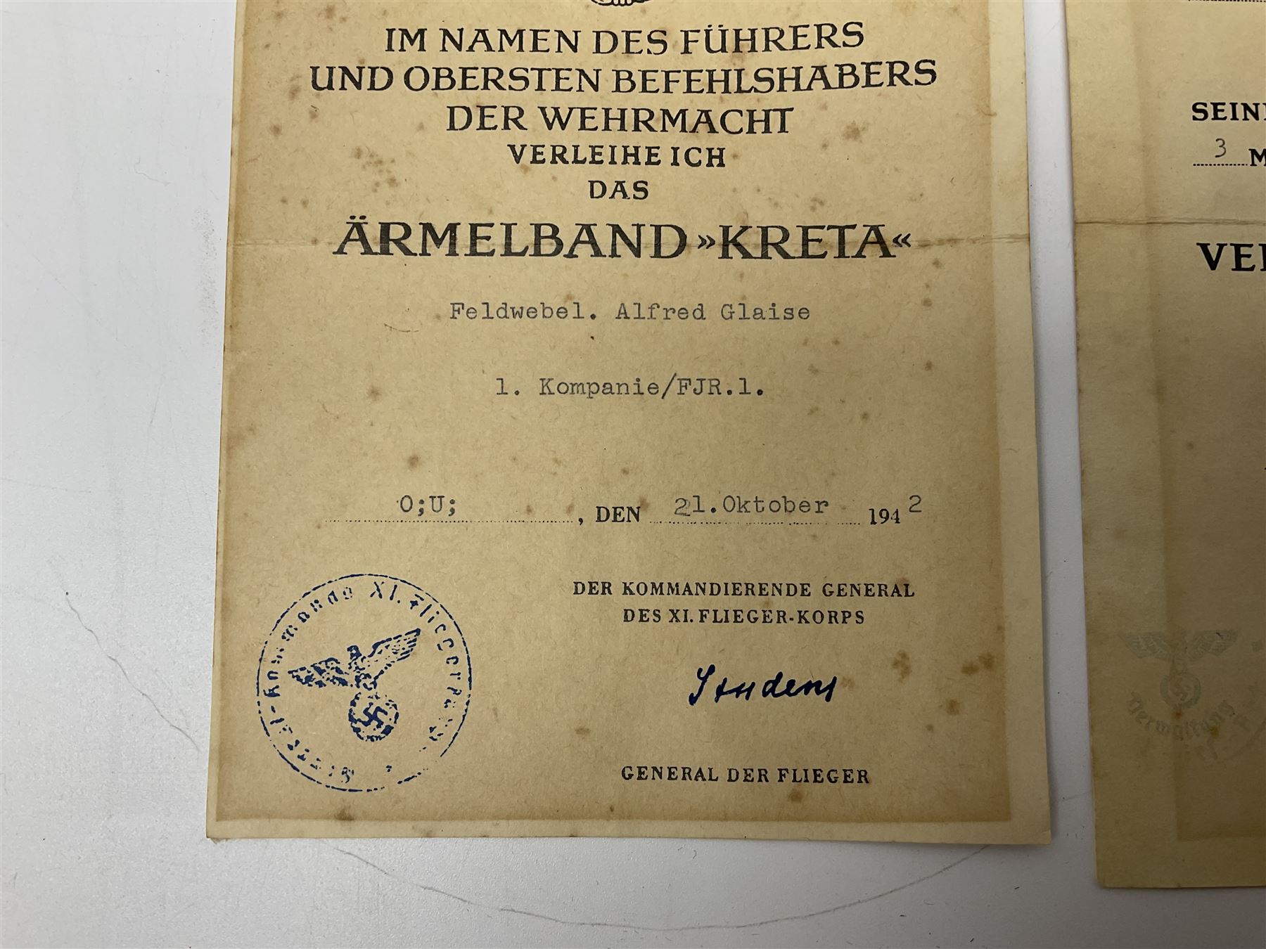 Three German documents dated 1942 | Militaria | 81499