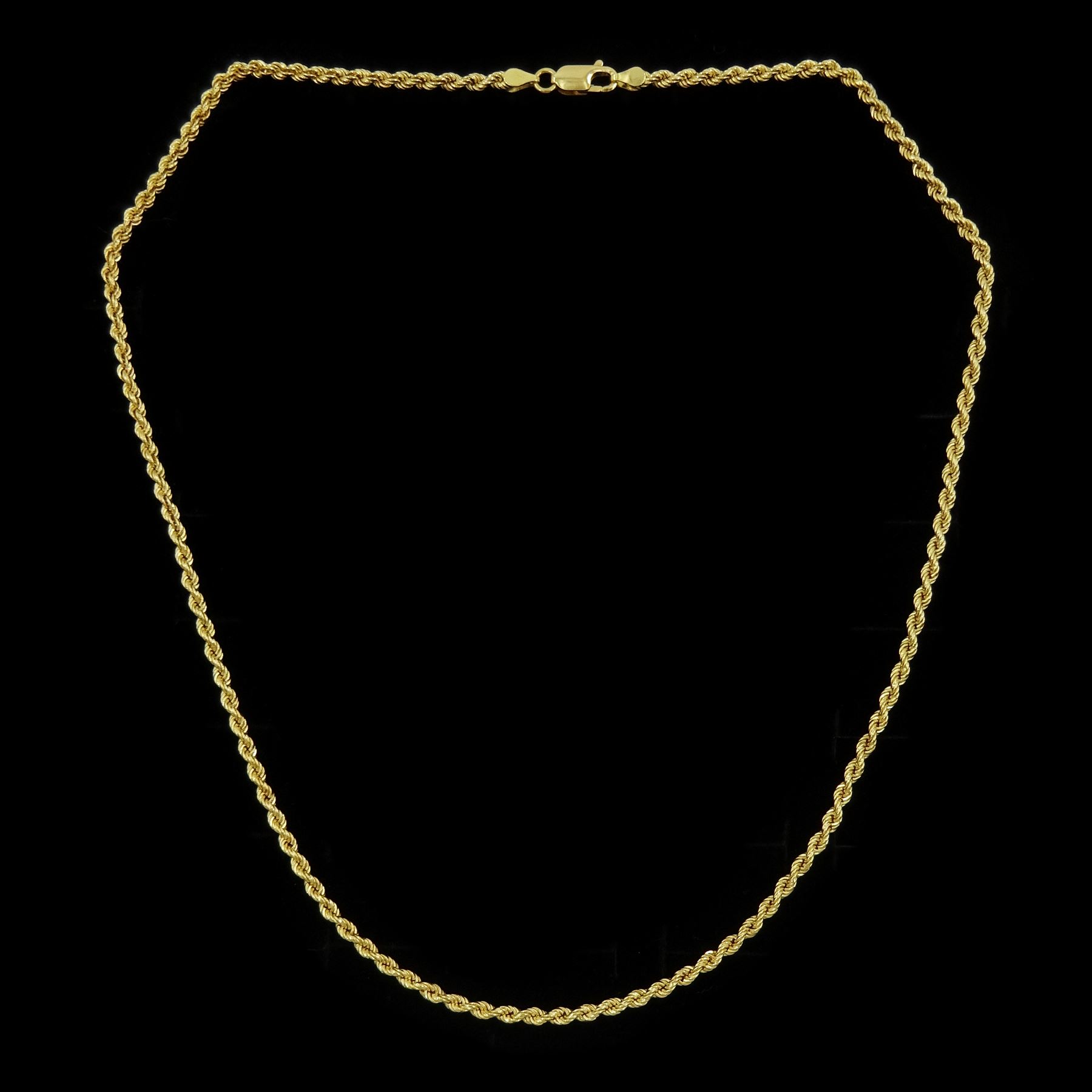 18ct gold rope twist chain necklace | Jewellery | 135570