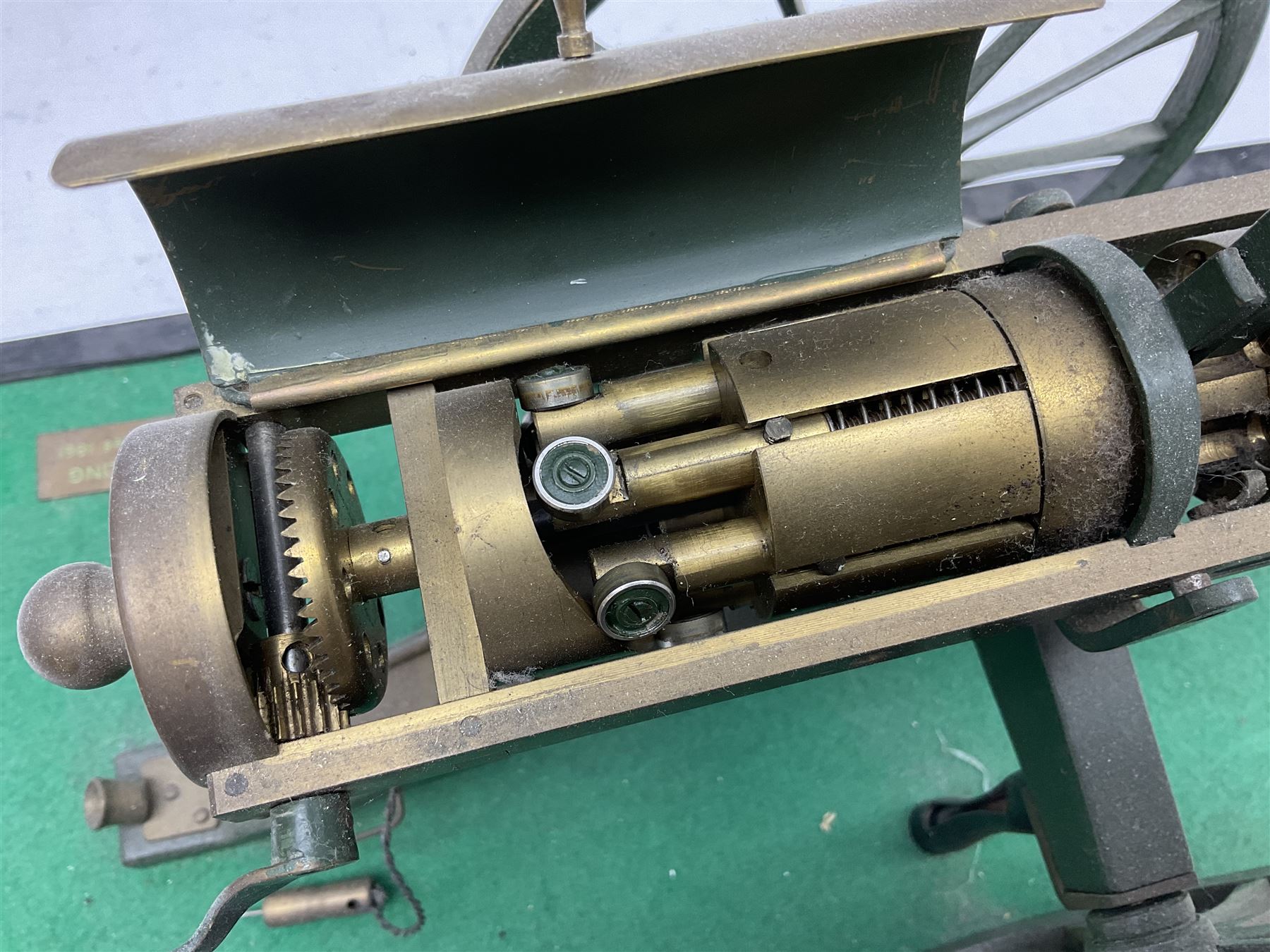 Scratch built brass model of an 1861 Gatling Gun with rotating barrels ...