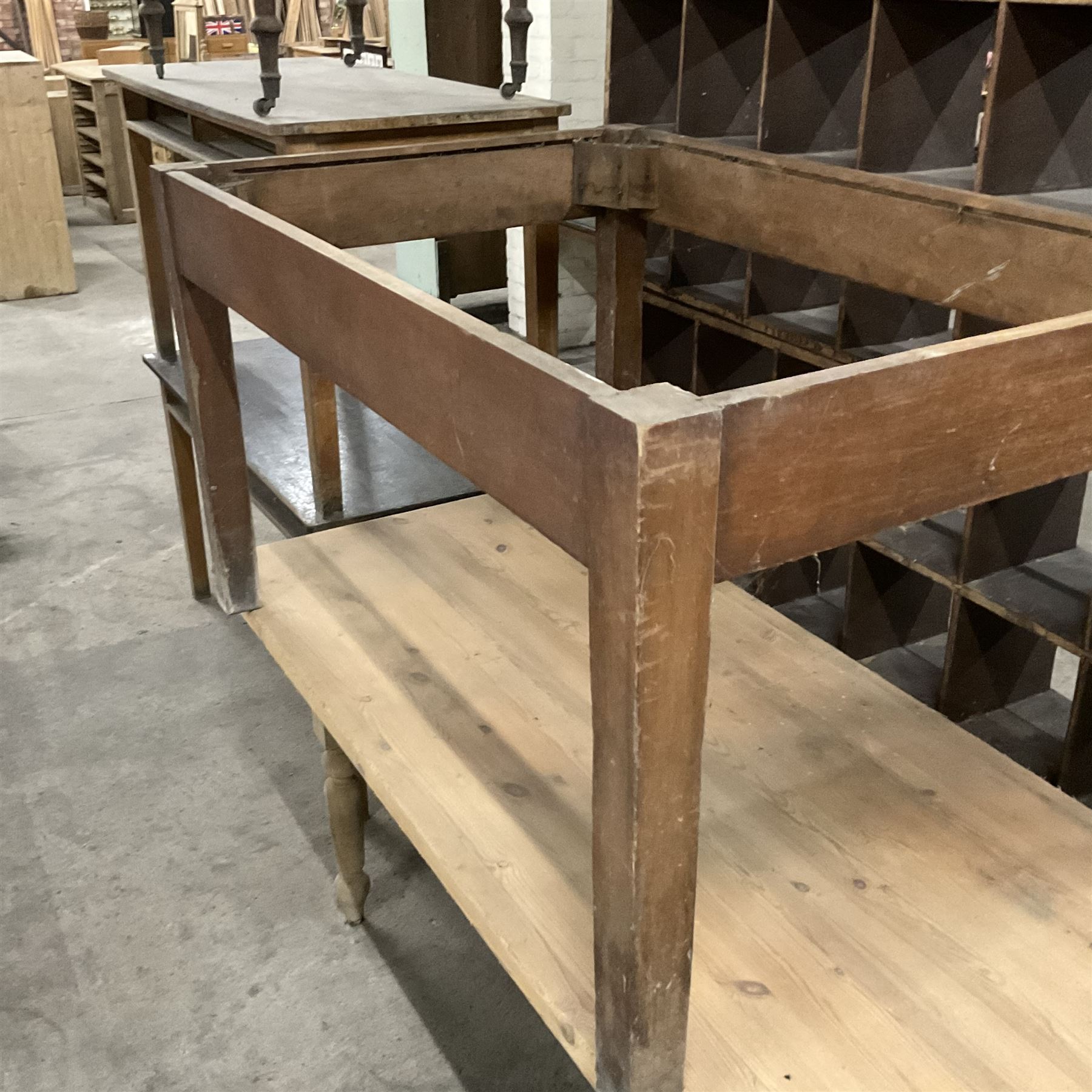 Two 20th century hardwood tables (137cm x 61cm | Antique & Revival ...