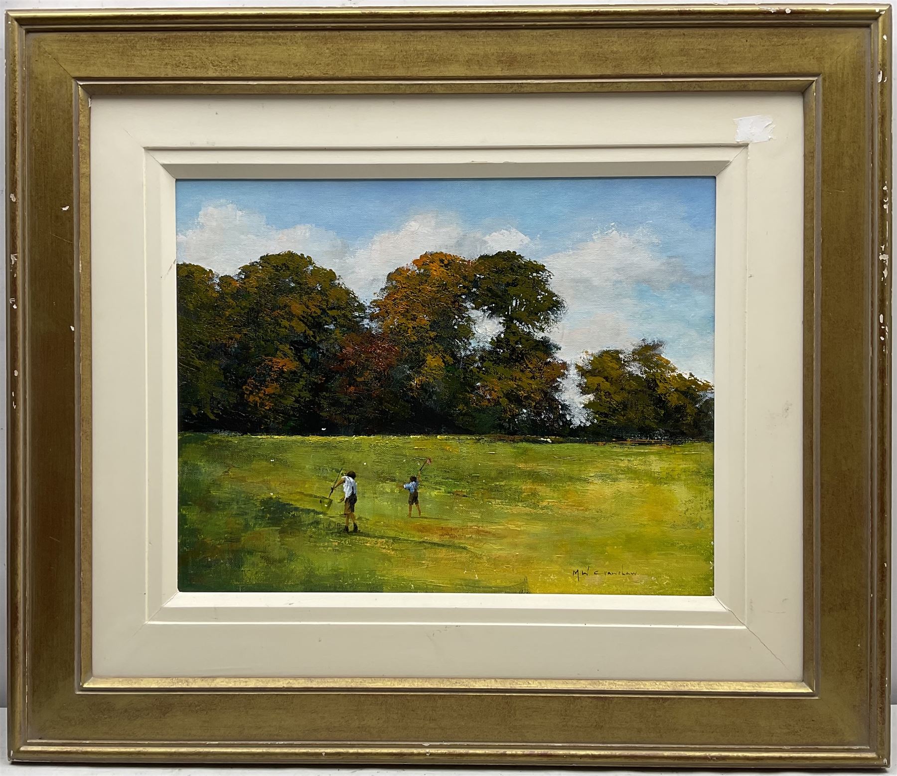 Maurice William Crawshaw (British 1947-): 'The Butterfly Hunters ...