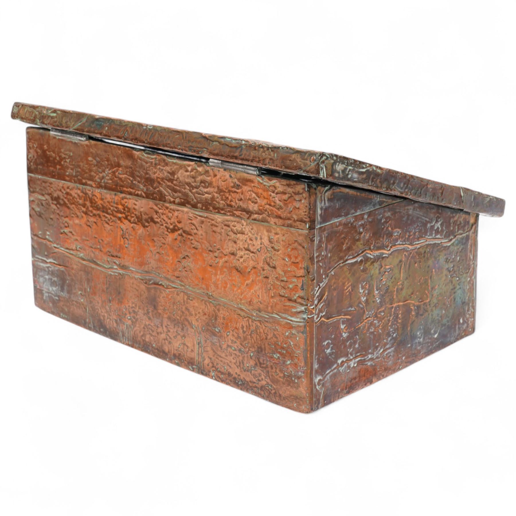 Art Nouveau embossed copper slipper box L40cm | Wood, Metal & Other ...