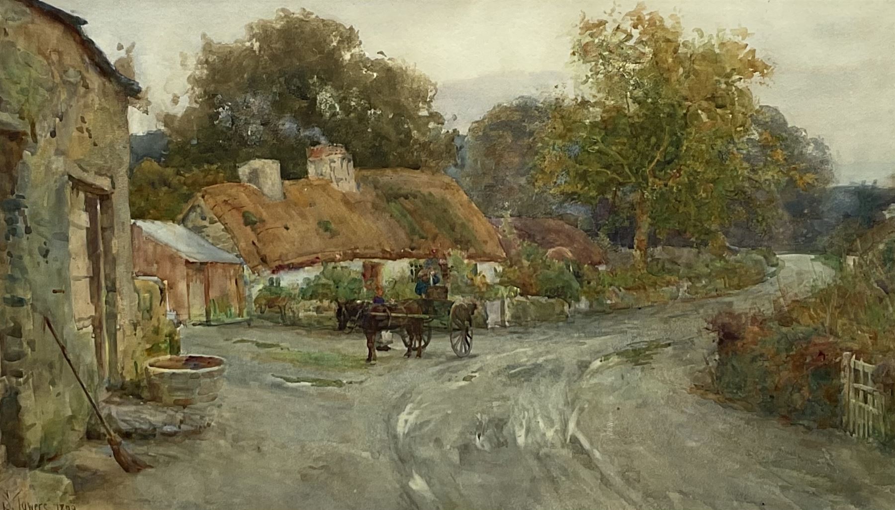 Samuel Towers (British 1862-1943): 'Village near Glare Conway ...