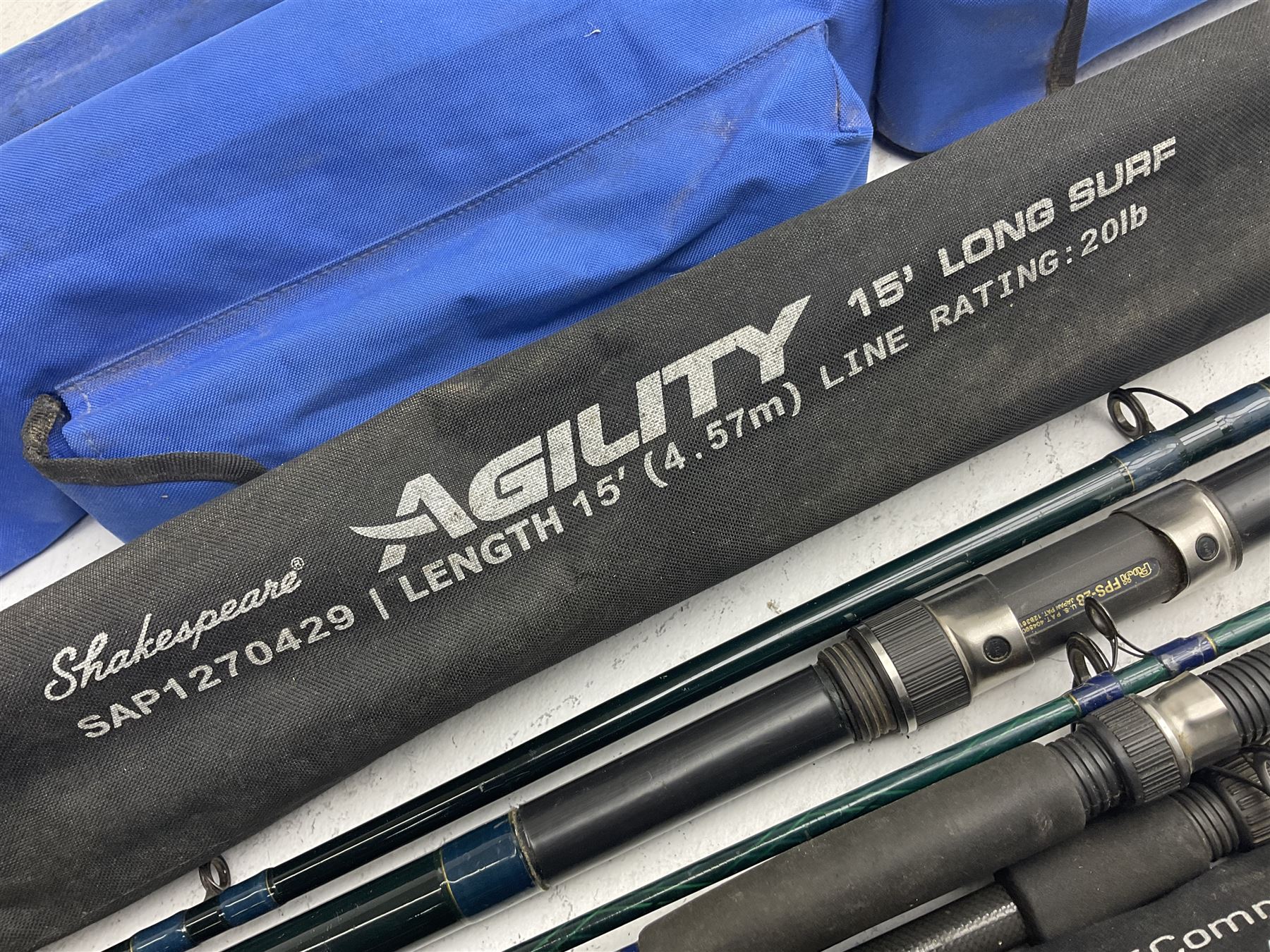 Quantity of fishing rods, poles and nets to include Shimano Beast ...