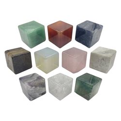 Ten cube mineral specimens | Wood, Metal & Other Decorative Objects | 91282