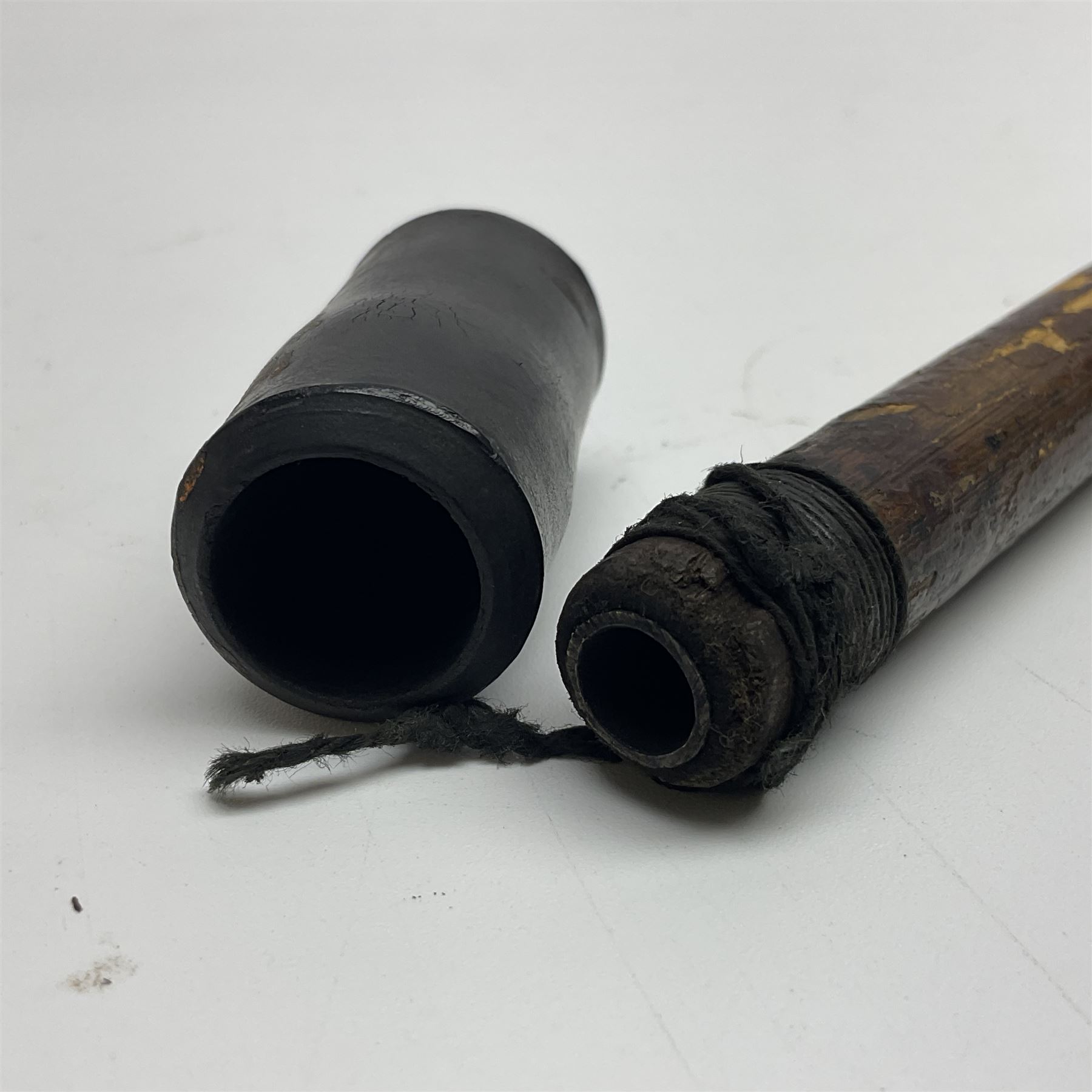 Late 19th/early 20th century 7mm walking stick gun with cane shrouded ...