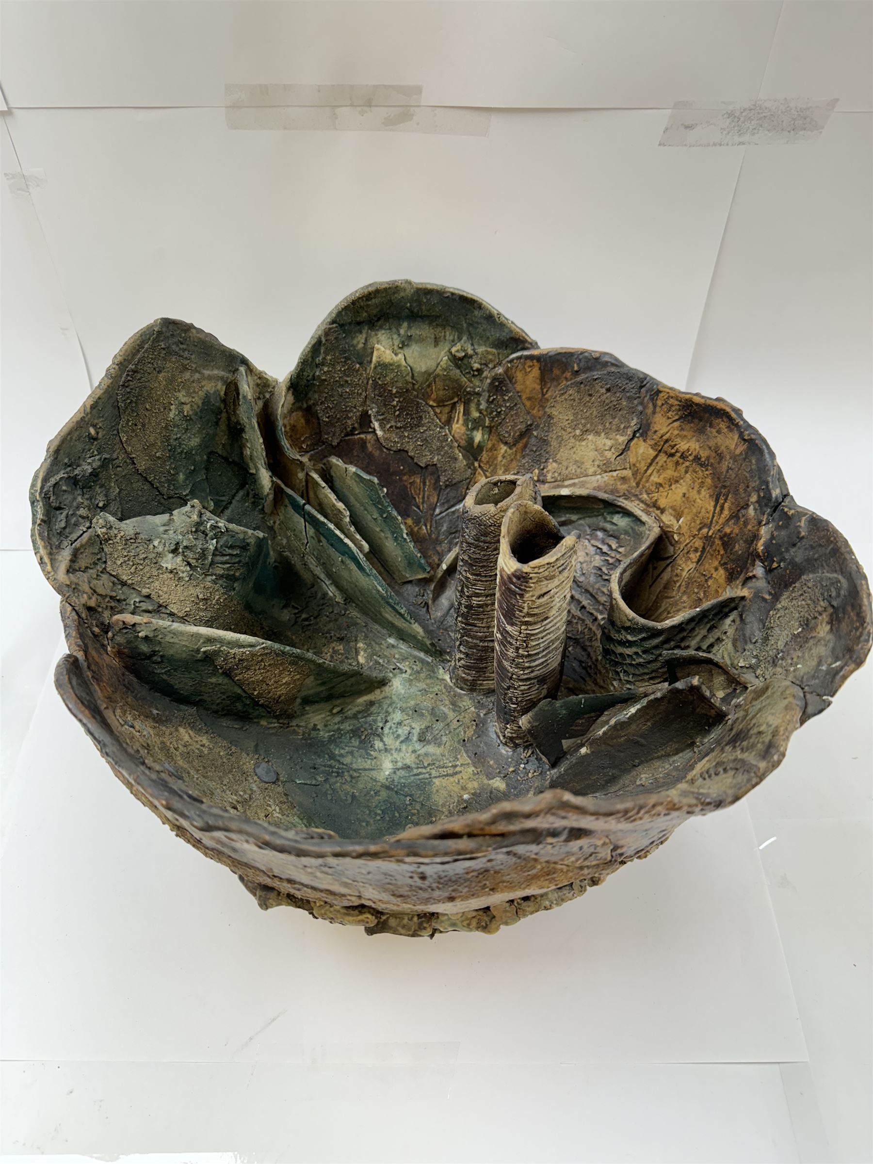 Peter Hough (British Contemporary): slab built stoneware sculptural ...