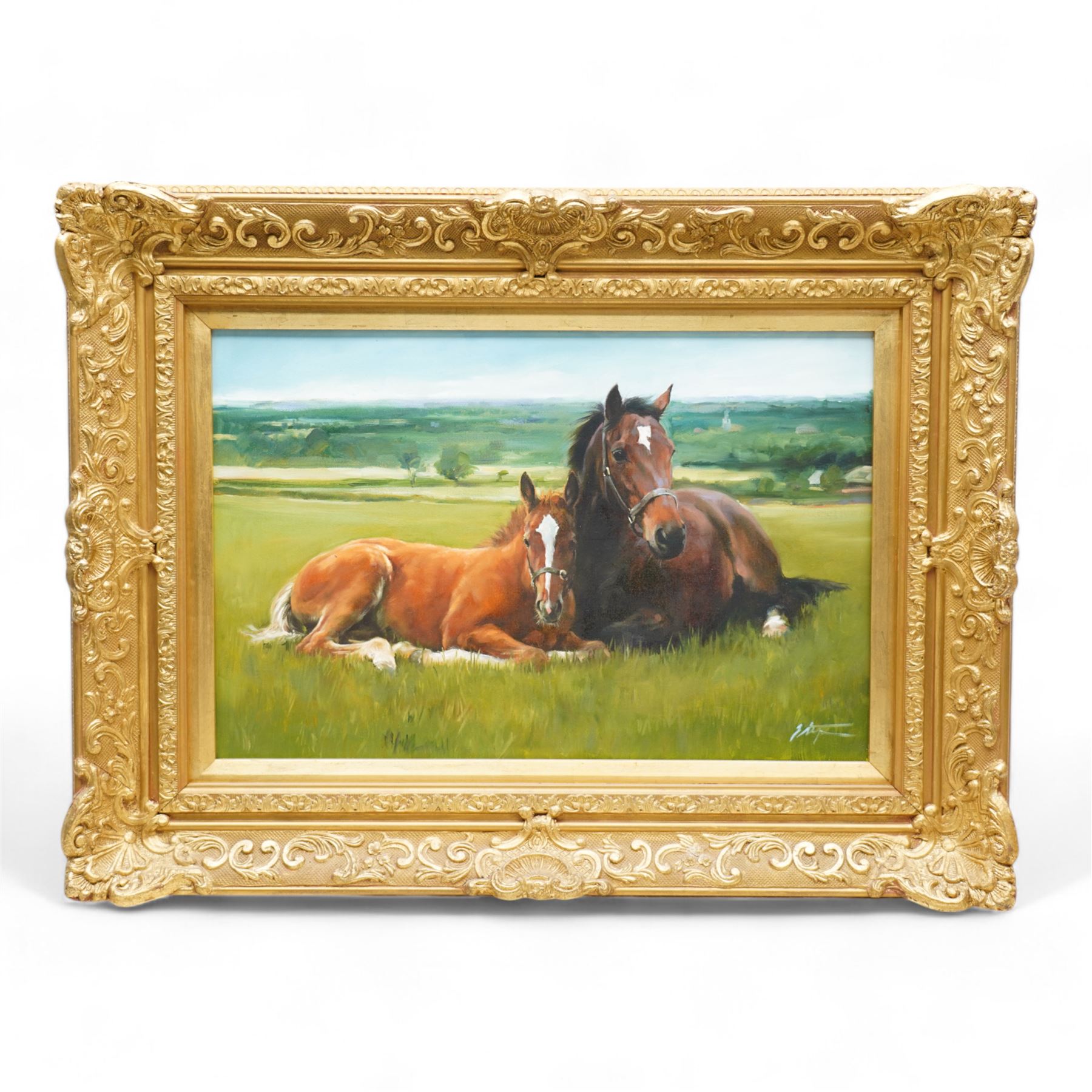 Jacqueline Stanhope (Scottish 1963-): Winnebago - a Bay Racehorse and ...