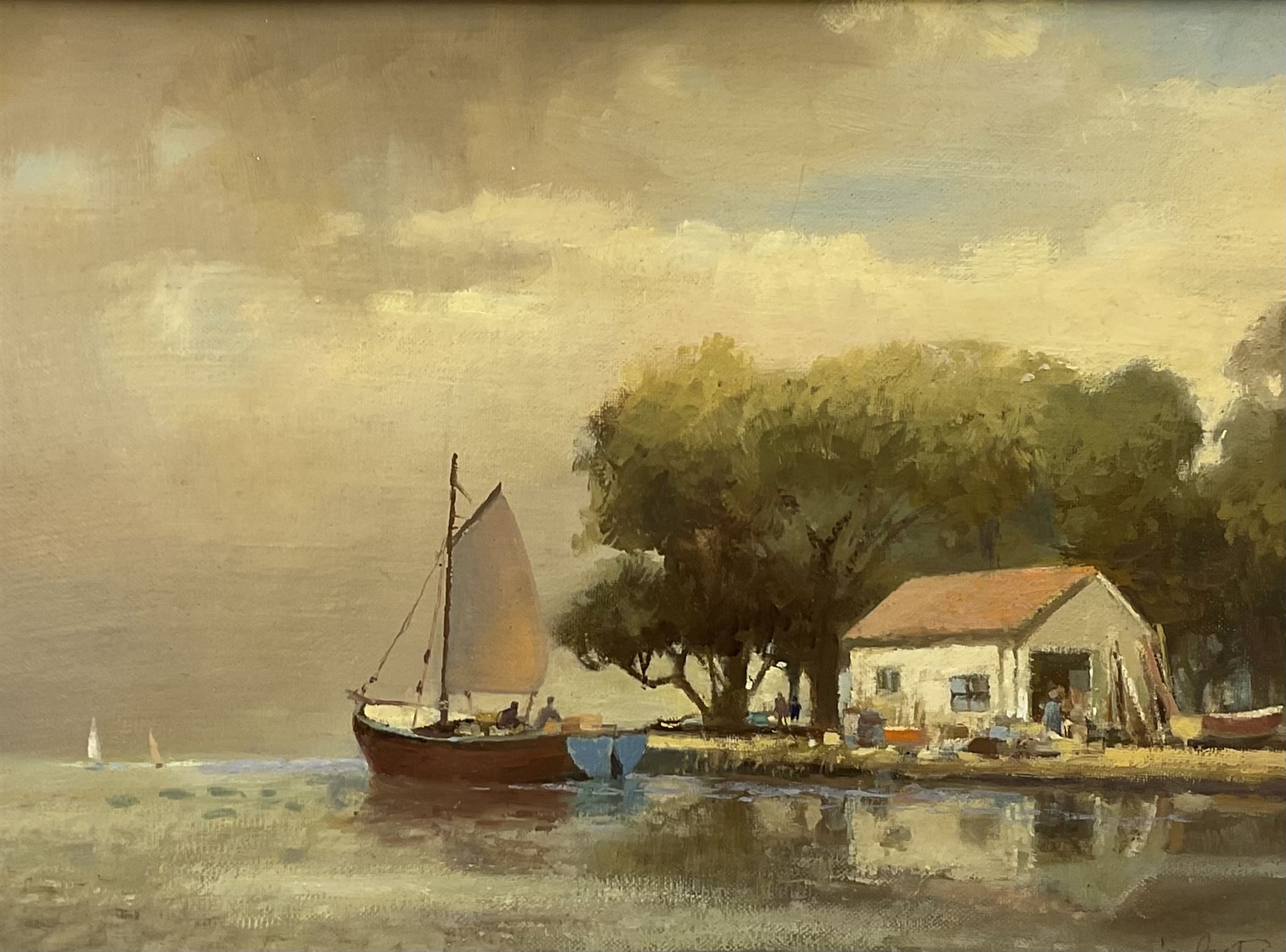 Jon Peaty (British 1914-1991): 'Chicken Run' and 'Old Boat Shed', two ...