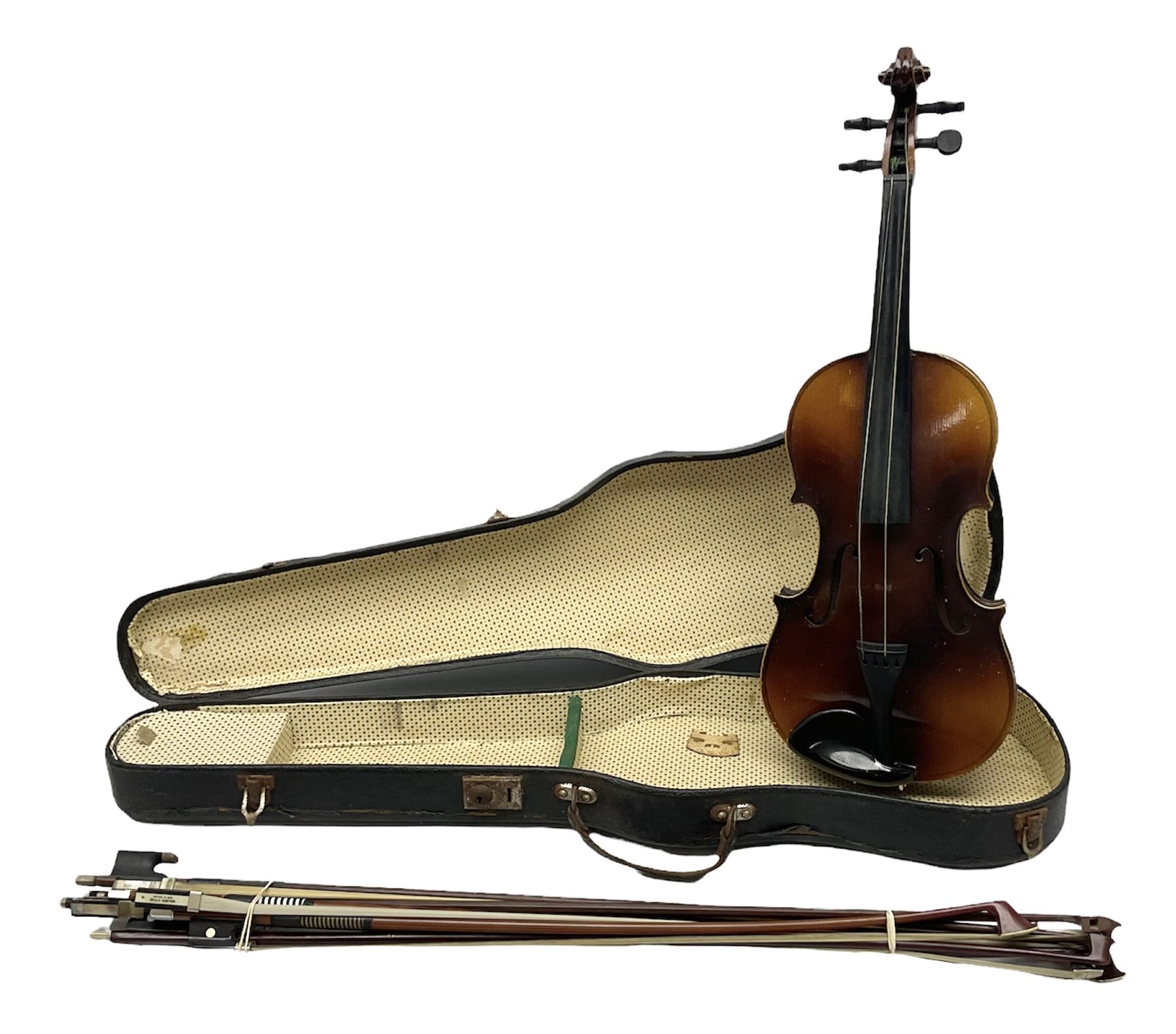 Czechoslovakian violin c1970s with 36cm two-piece maple back and ribs ...