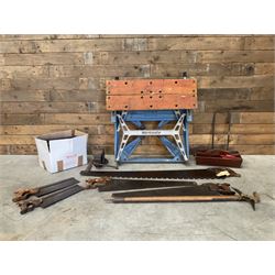 A collection of hand tools vintage hand tools including - 19/03/2025