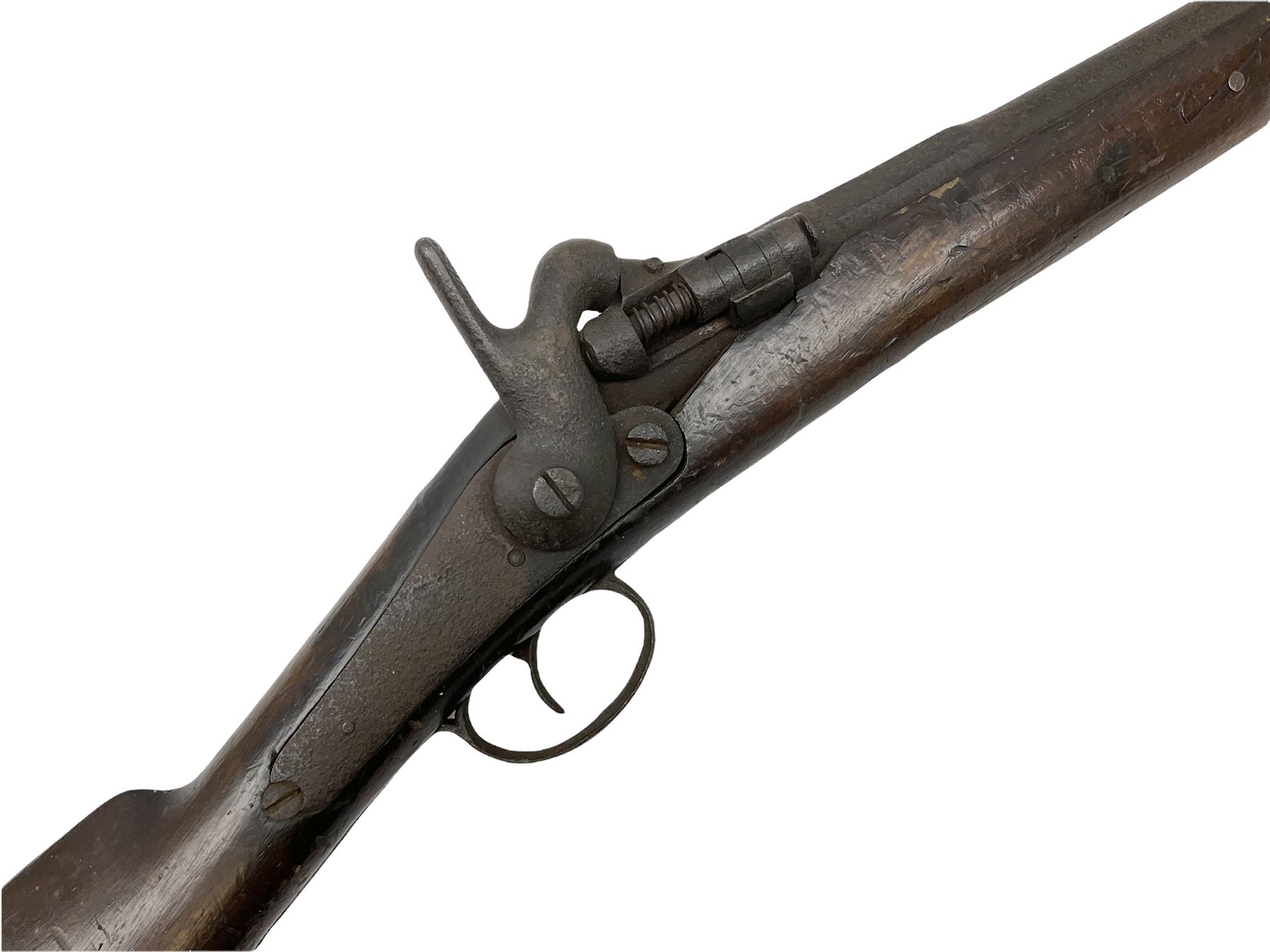 19th century 12-bore single barrel shotgun with Krnka/Werndl type ...