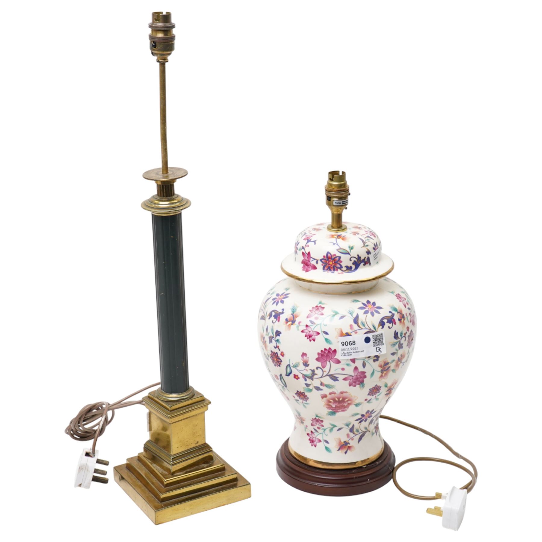 Floral porcelain table lamp base | Ceramics | 152085