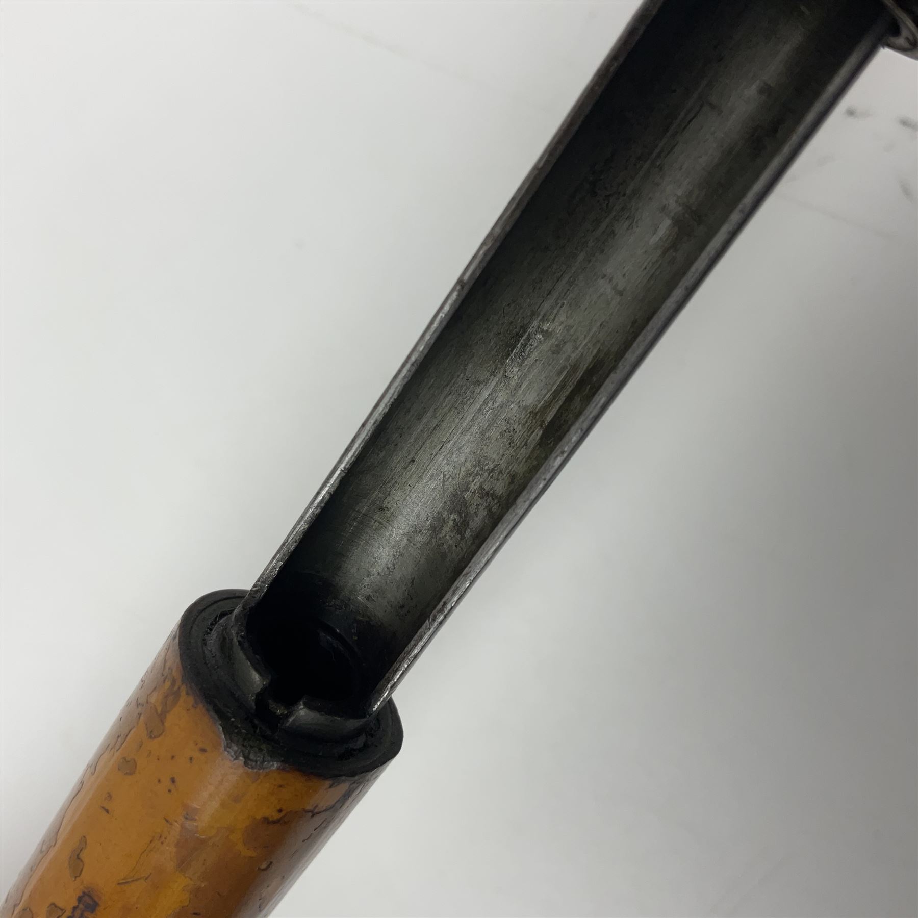 Late 19th/early 20th century 7mm walking stick gun with cane shrouded ...