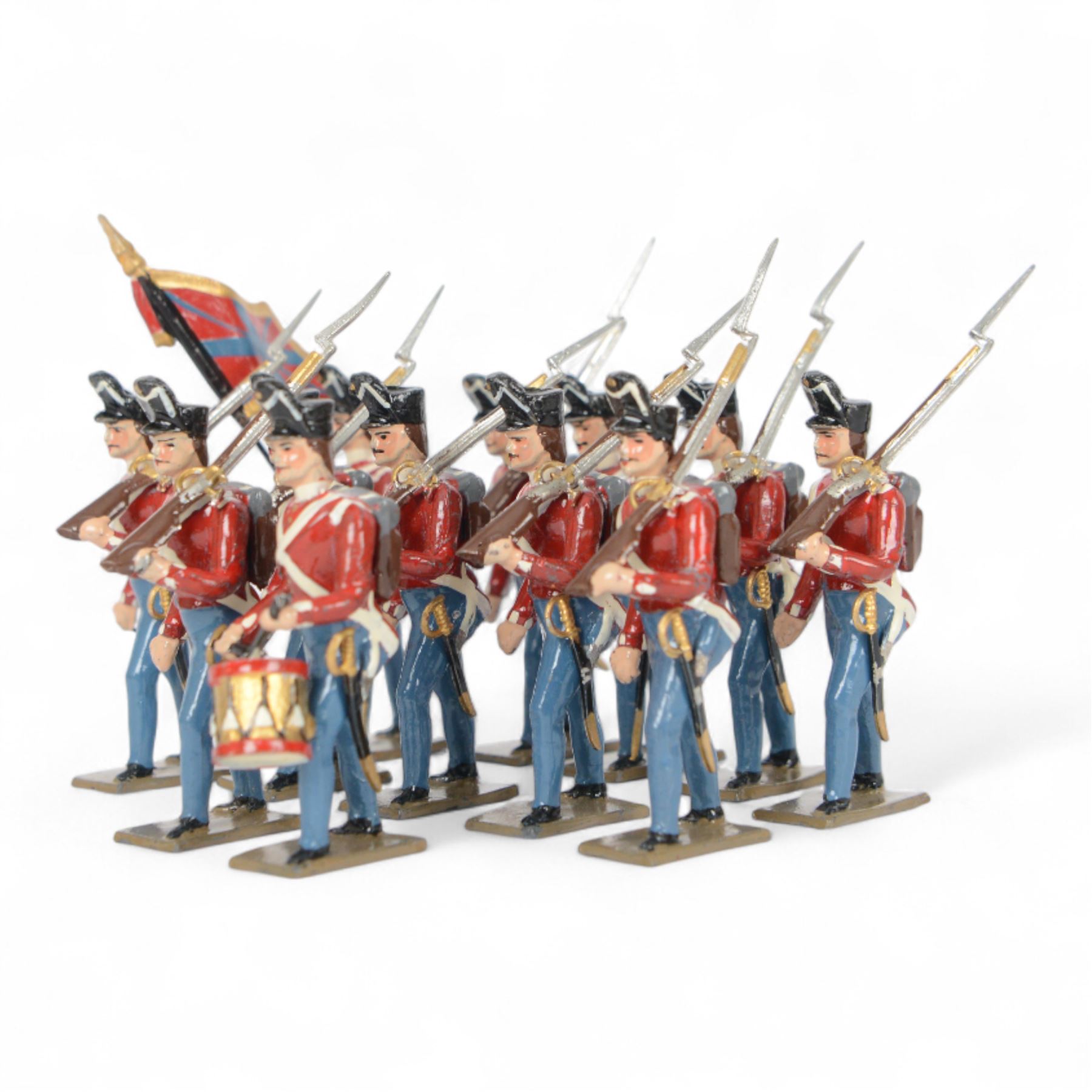 French CBG Mignot Napoleonic British Waterloo Line Infantry figures ...