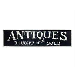 Wooden reproduction advertising sign Antiques bought and sold | Wood ...