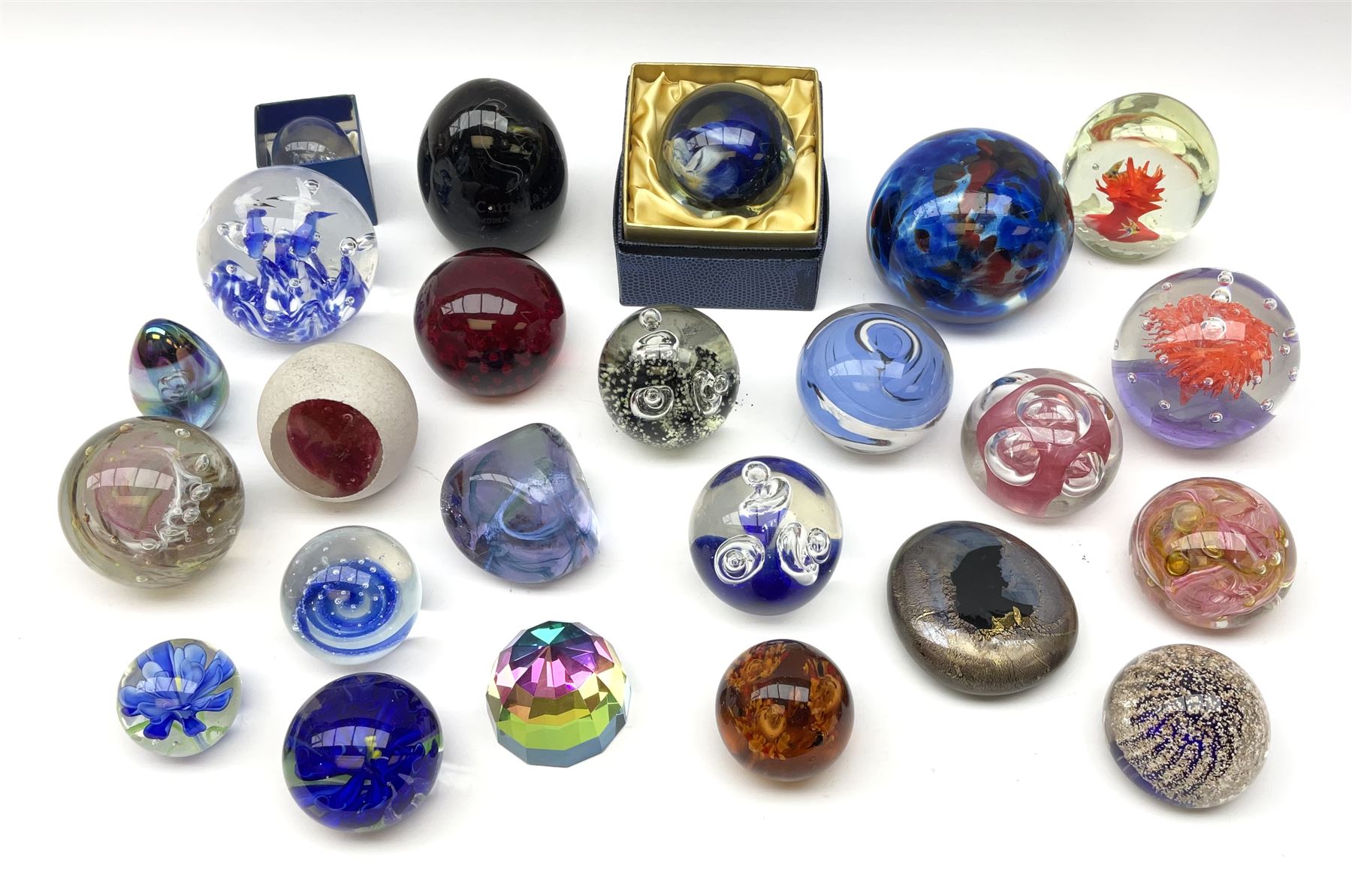A group of assorted paperweights of various size and design | Antiques ...
