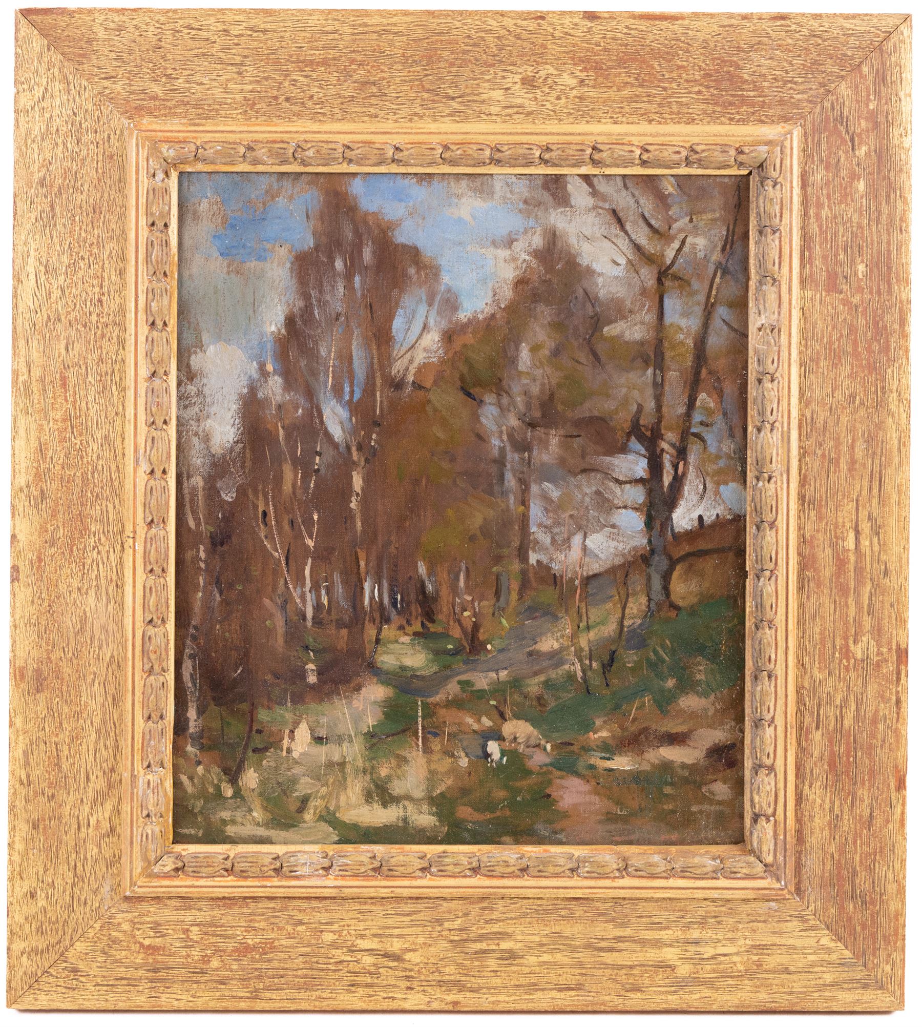 Manner of Arthur Melville (Scottish 1855-1904): Sheep in the Woods ...