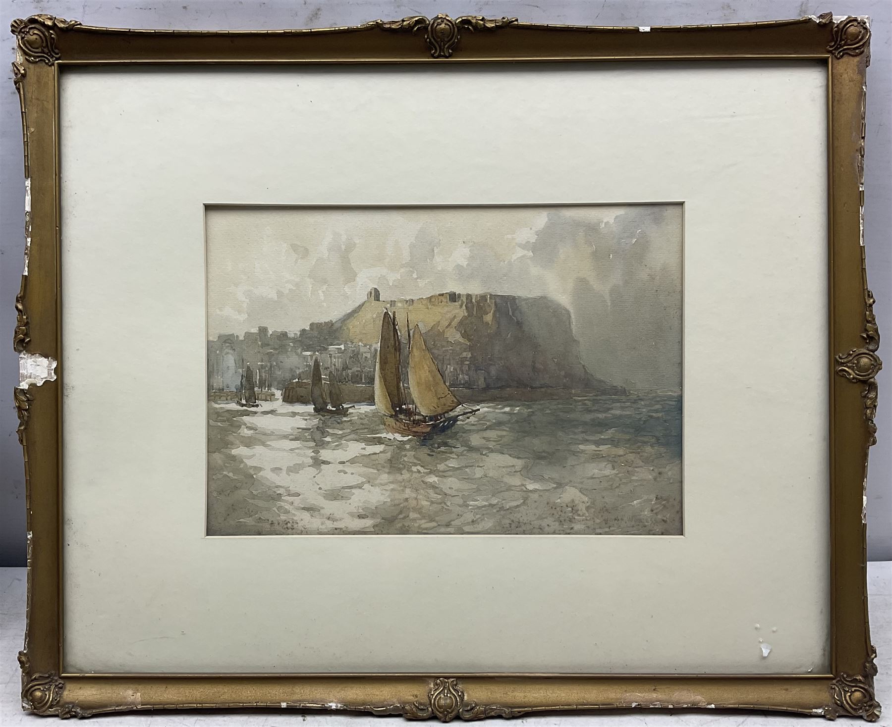 Harry Wanless (British c1872-1934): Fishing Smacks Leaving Scarborough ...