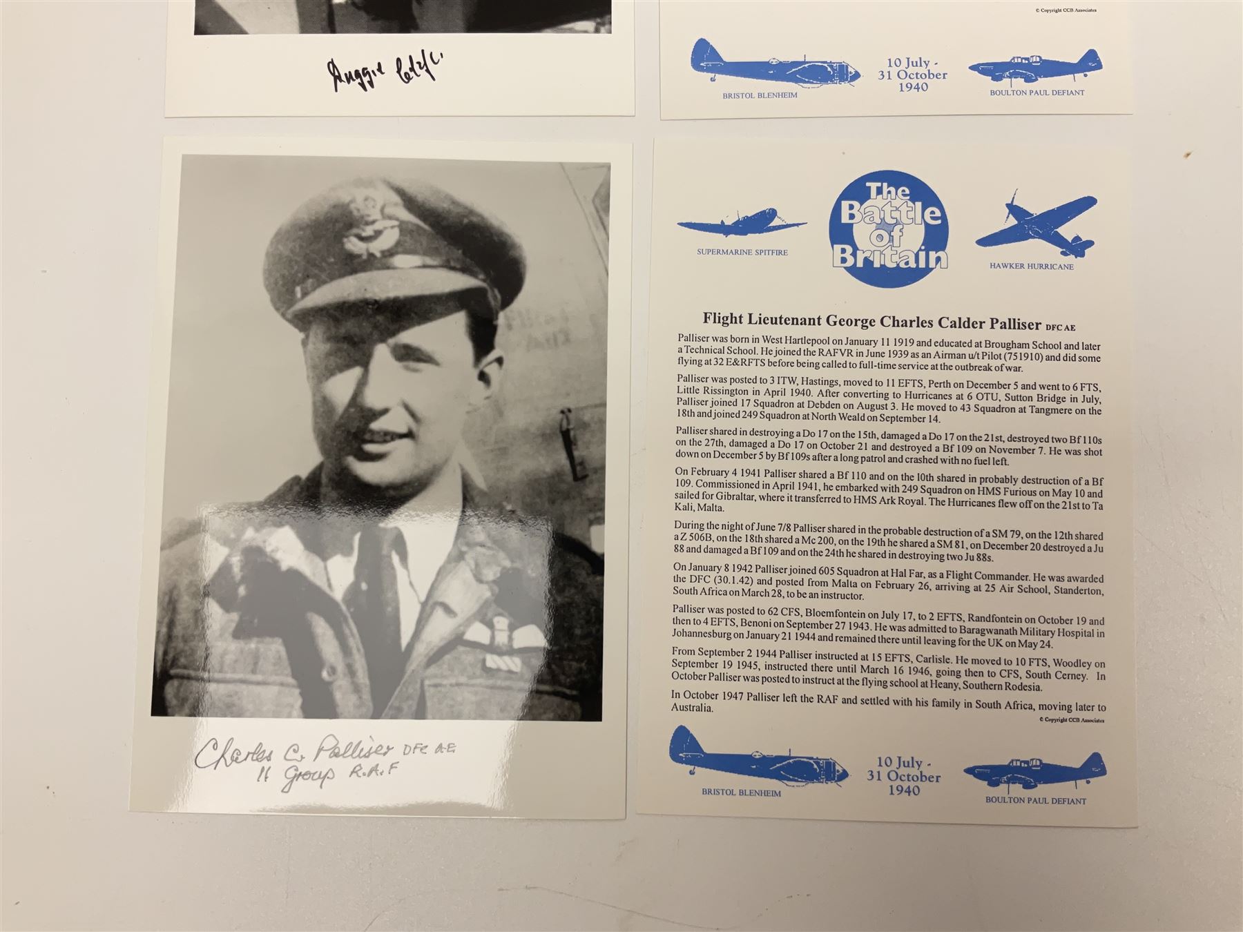 Manuscript letter from Dambuster 'Johnnie' Johnson replying to a ...